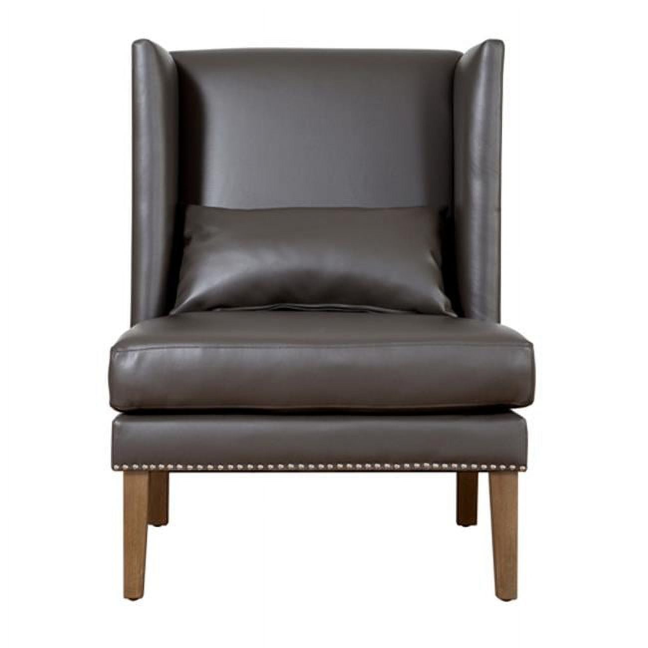 TOV Furniture Chelsea Leather Wing Chair - Walmart.com
