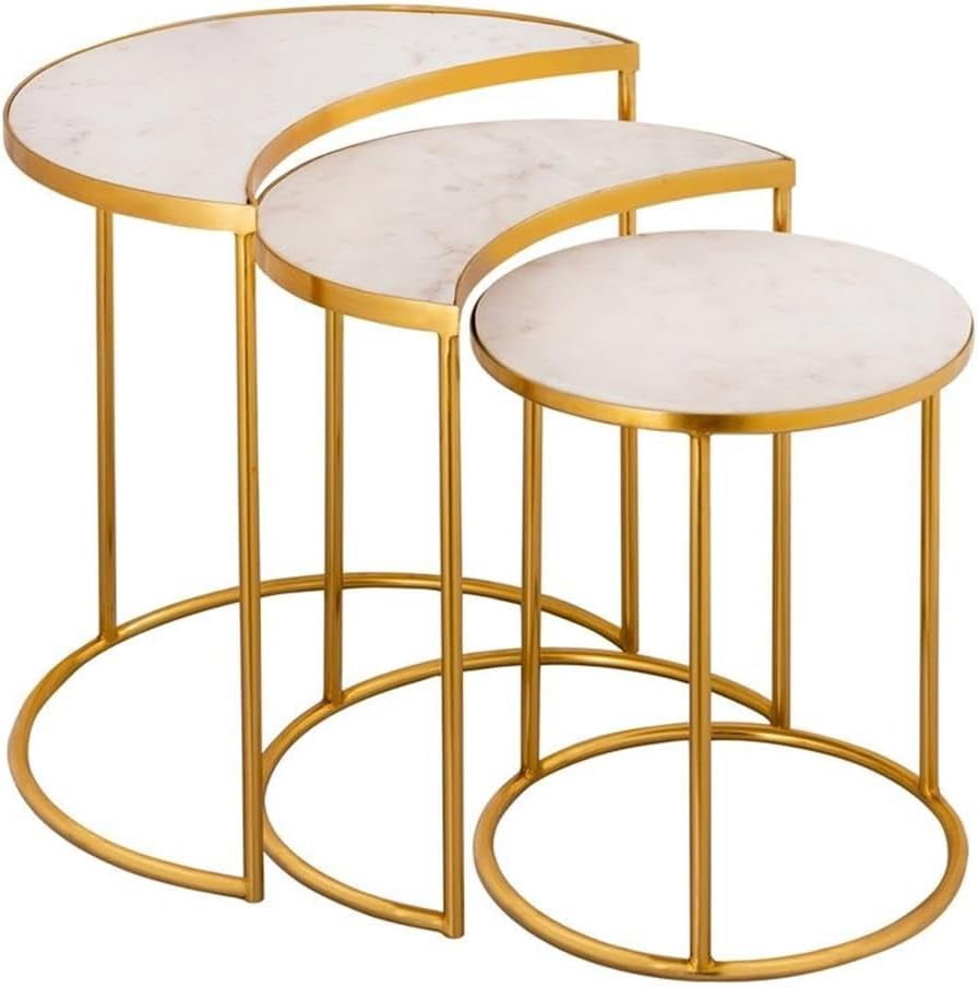 TOV Furniture Crescent Nesting Tables - Modern Coffee Table - Gold ...