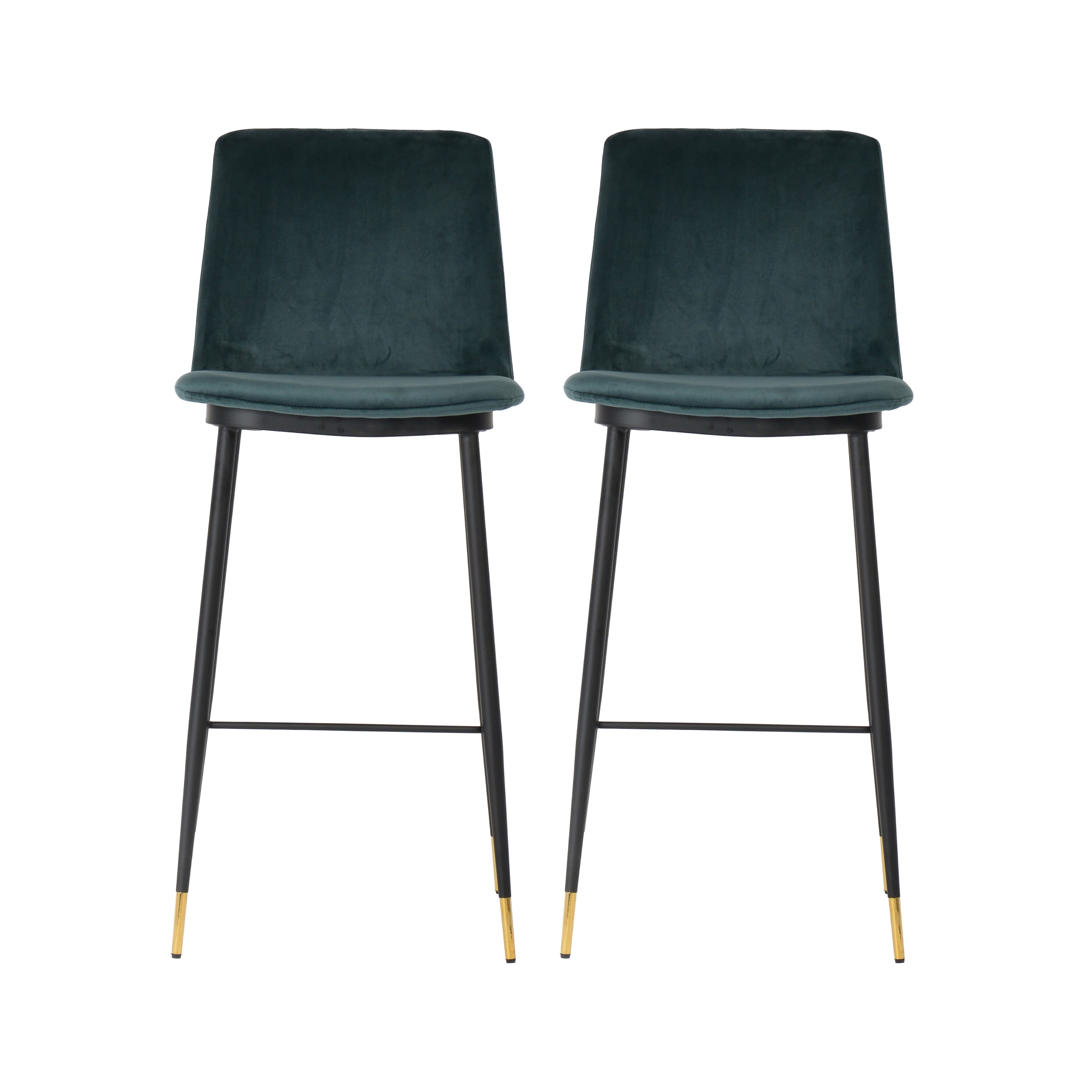 TOV Furniture Evora Green Velvet Counter Stool (Set of 2) - Walmart.com