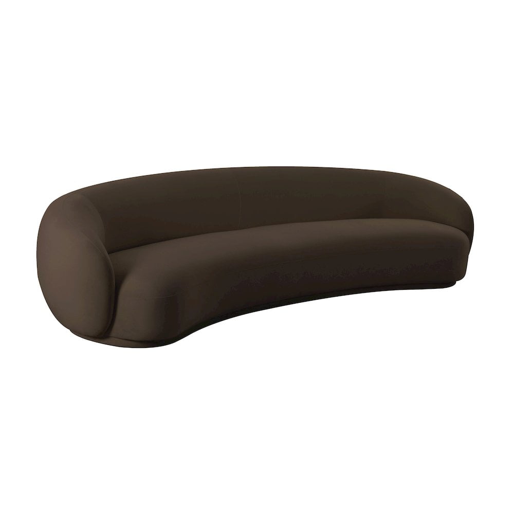 TOV Furniture Kendall Chocolate Brown Velvet 120 Inch Sofa - Walmart.com