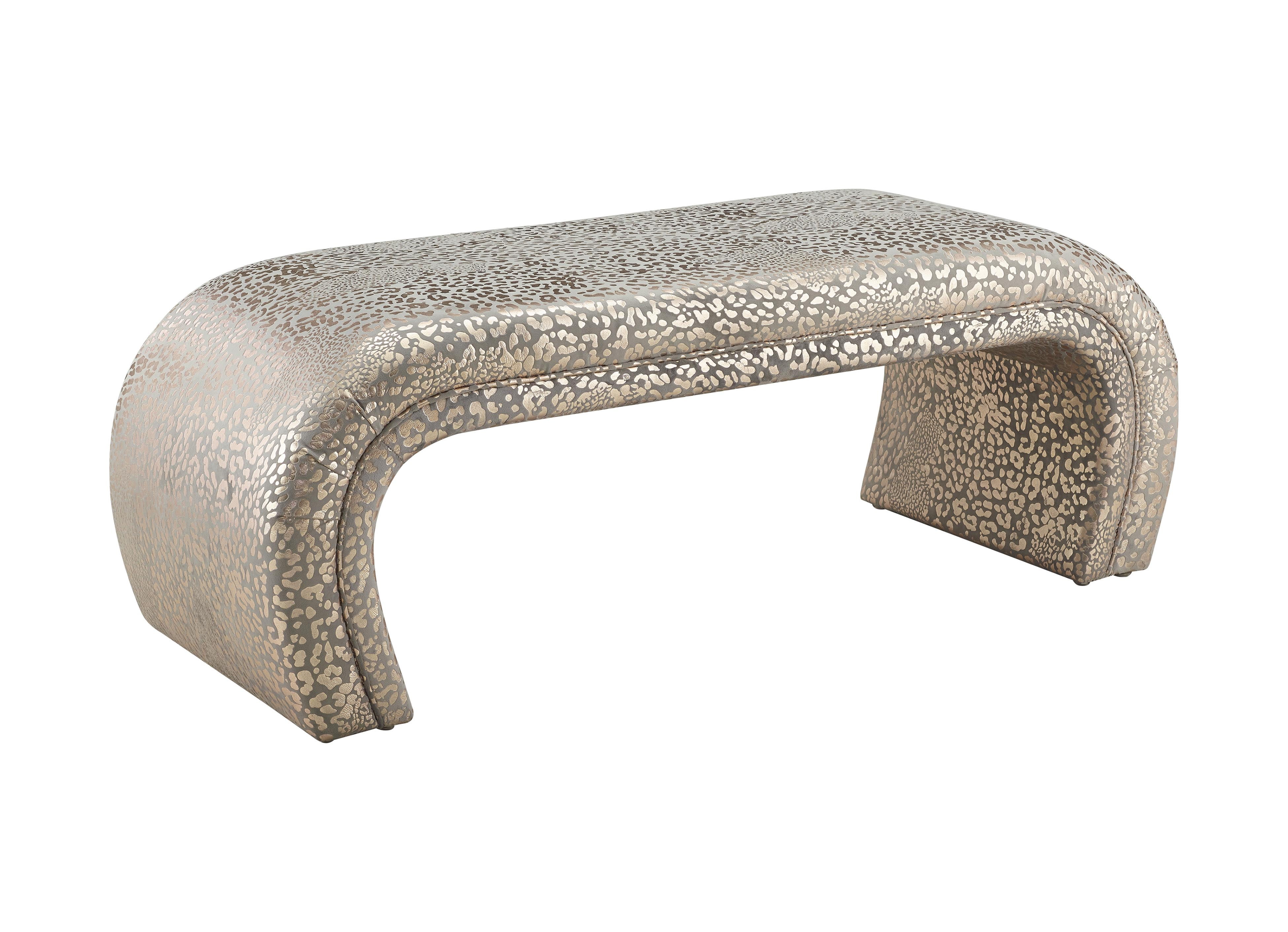 Tov Furniture Kenya Gilded Leopard Bench - Walmart.com