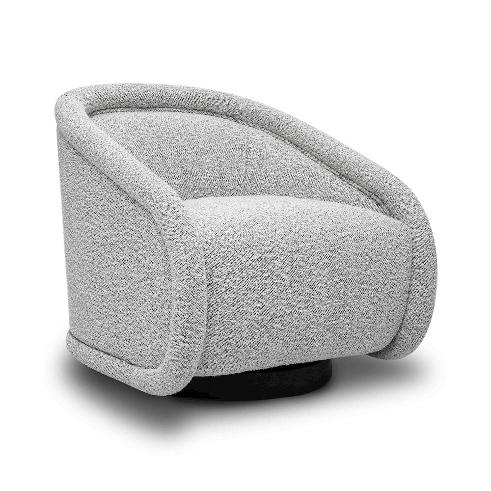 TOV Furniture Rory Grey Boucle Swivel Chair - Walmart.com