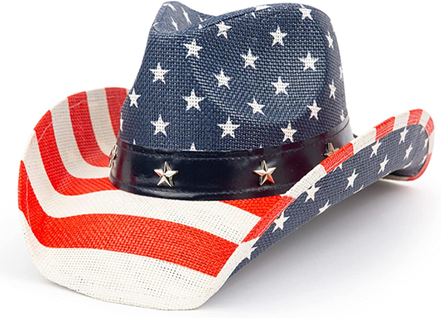 TOVOSO American Flag Cowboy Cowgirl Hat with Shape-It Brim for Men or ...