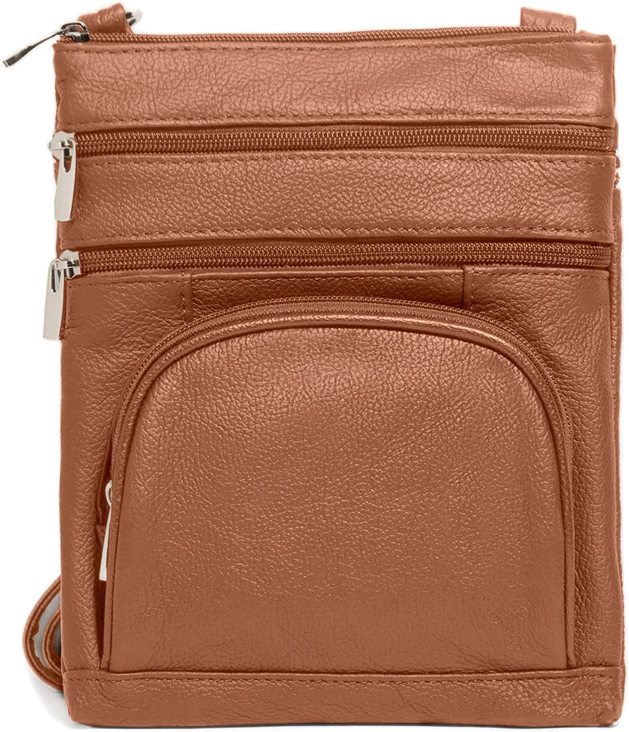 TOVOSO Crossbody Bag for Women, Genuine Leather Multi-Pocket Purse with ...