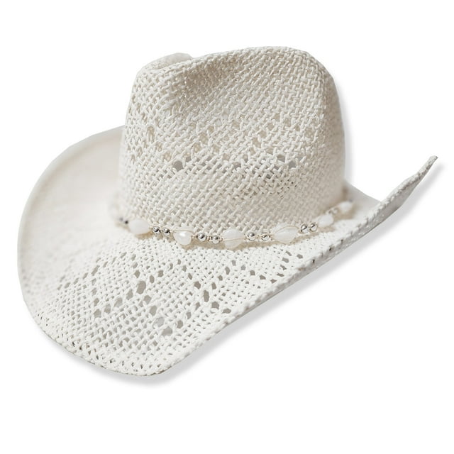 TOVOSO Western Cowgirl Hat, Straw Cowboy Hat for Adult Women, Shapeable ...