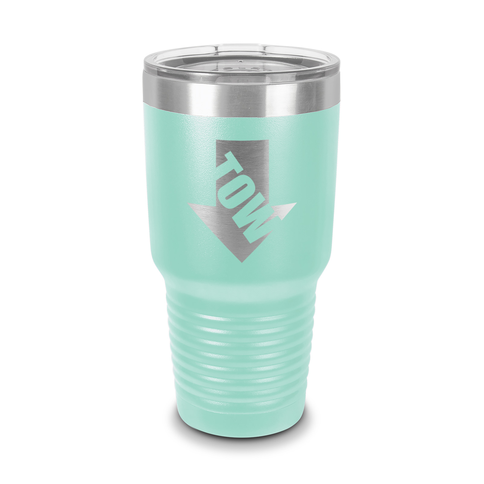 TOW Point Tumbler 30 oz - Laser Engraved w/ Clear Lid - Stainless Steel ...