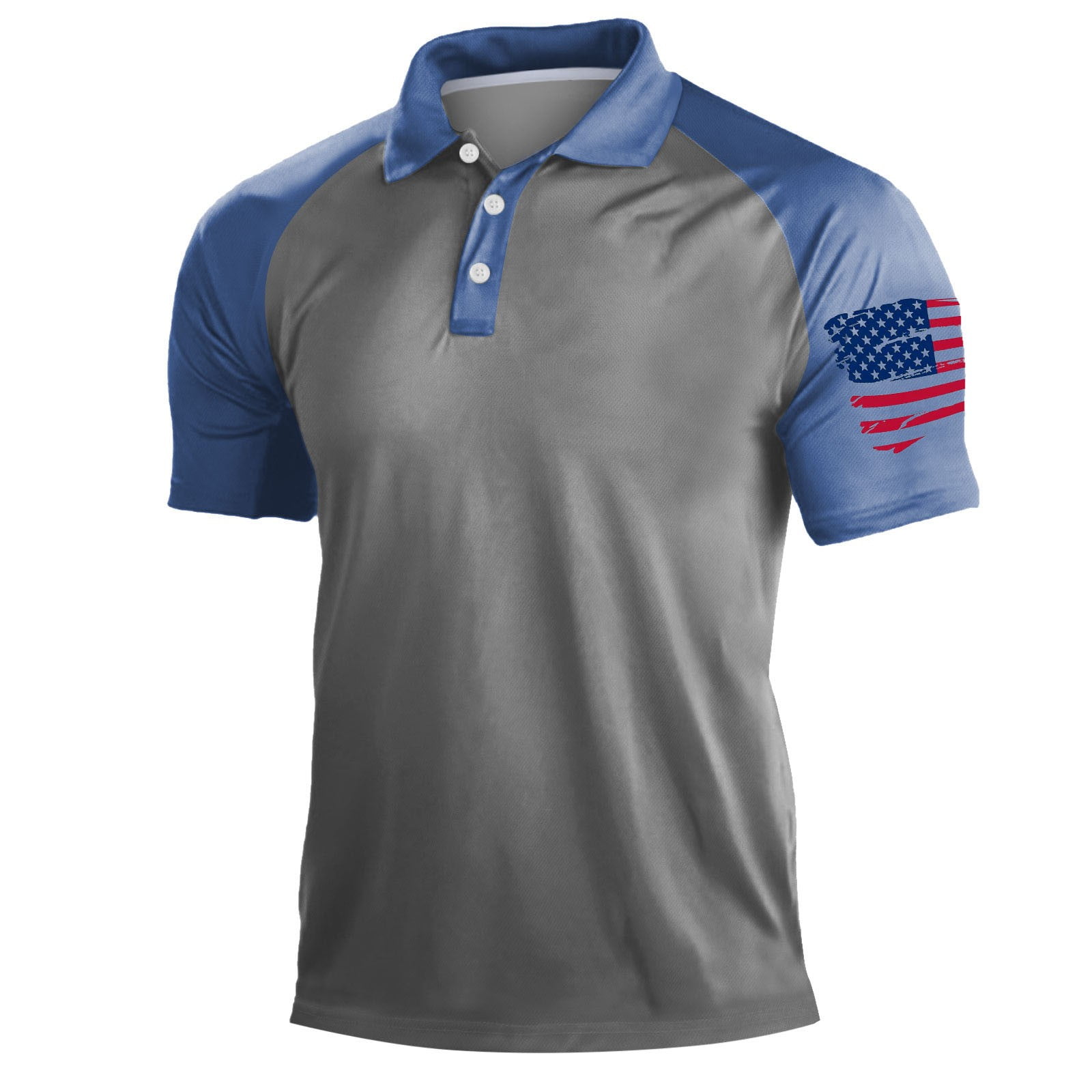 TOWED22 4th of July Golf Shirts for Men Polo Shirt Mens Patriotic ...