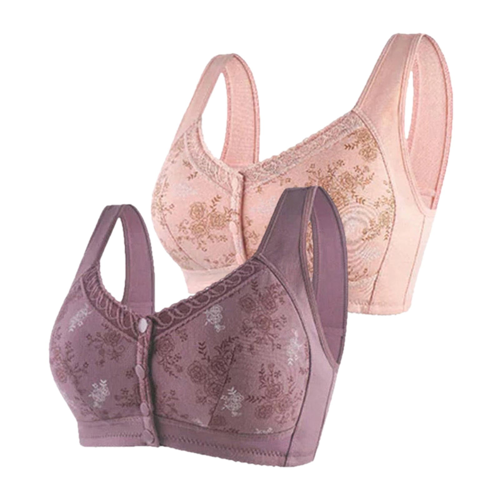 TOWED22 Daisy Bras for Older Women Front Closure Corset No Wire Buckle ...