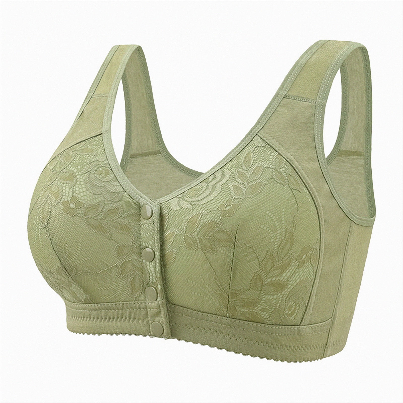 TOWED22 Daisy Bras for Older Women No Underwire Front Closure Push Up ...