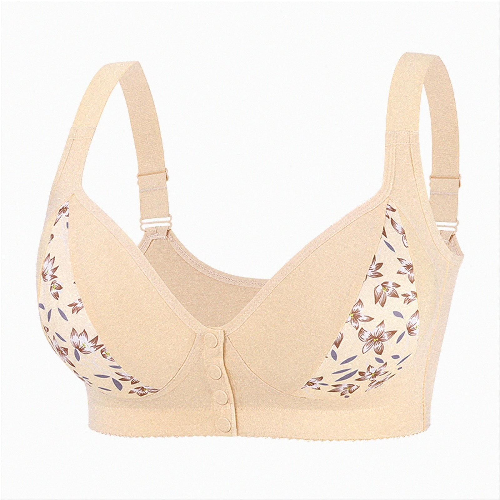 TOWED22 Daisy Bras for Older Women, Snap Front Bra,Everyday Sleep Bras ...