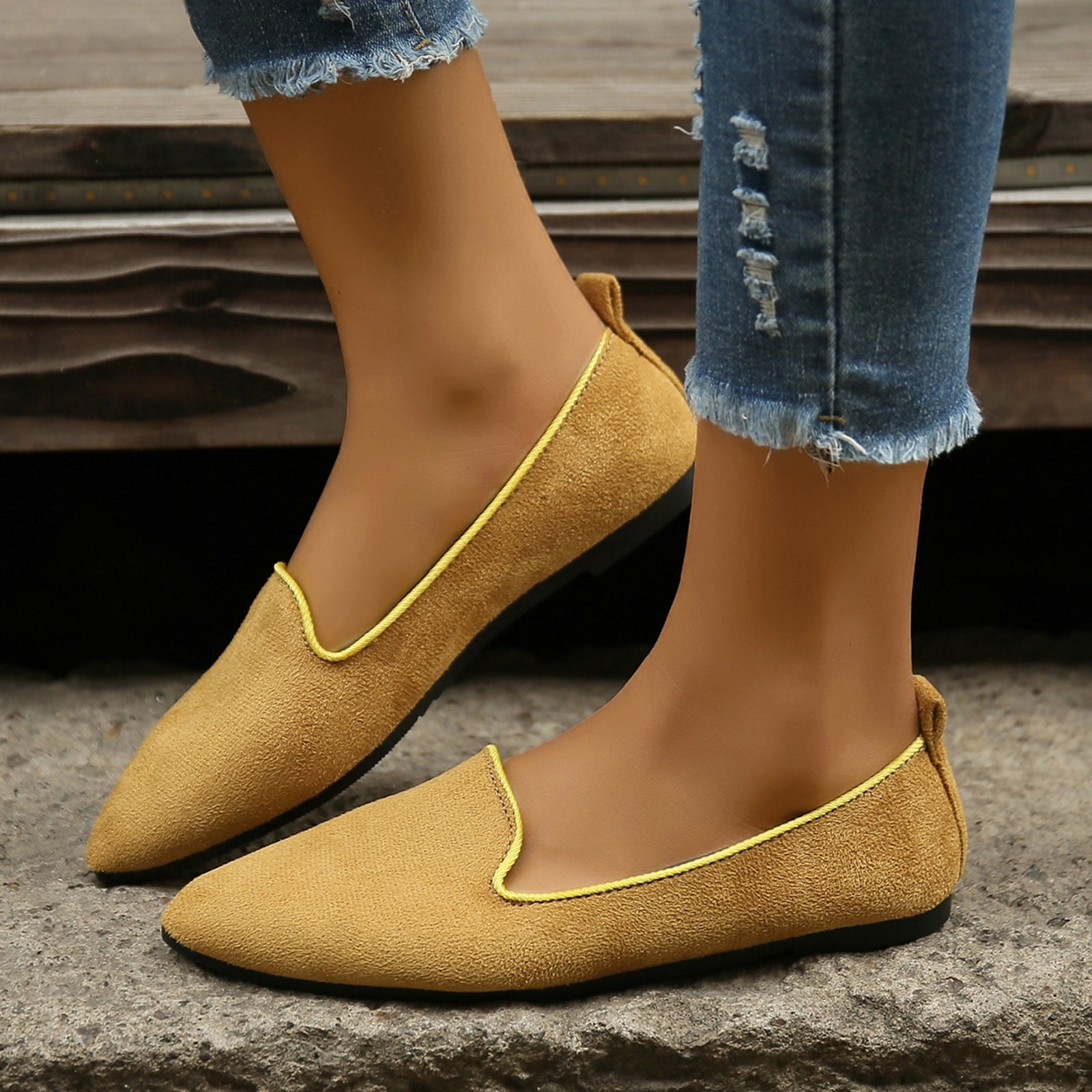 TOWED22 Flat Sandals For Women,Mules for Women Flats Slip On Backless ...