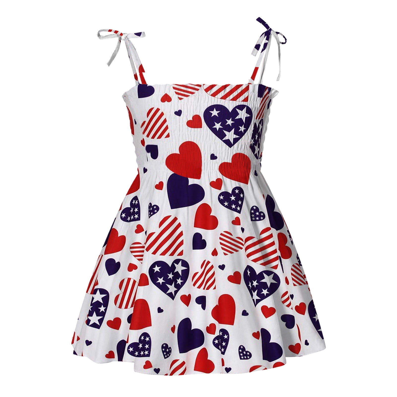 TOWED22 Kids 4th of July Dresses Toddler Girls Red White and Blue Dress ...
