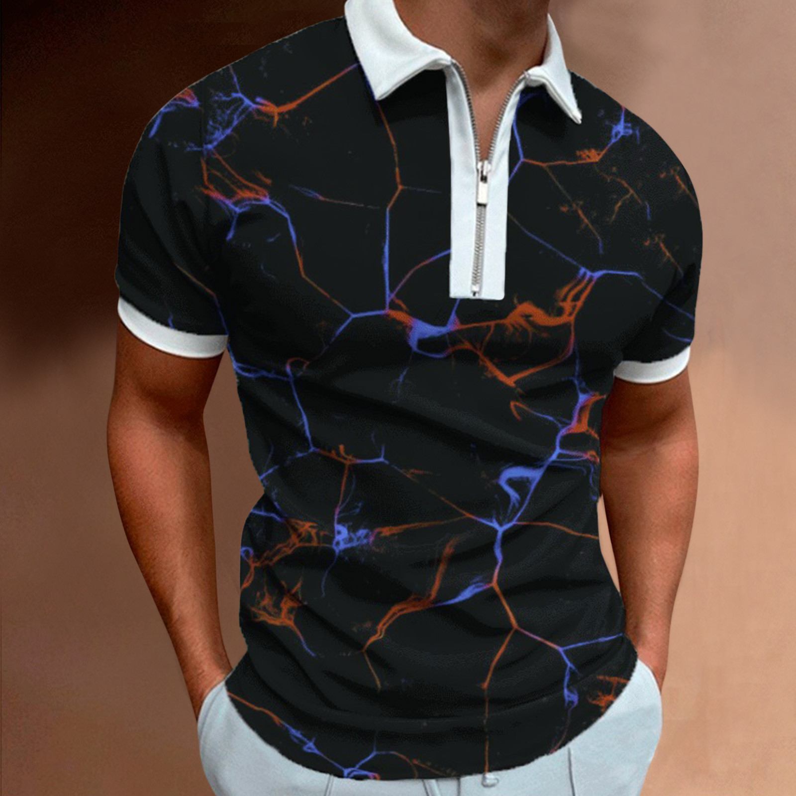 TOWED22 Men's T-Shirt Fashion 3D Guitar Cool Tops Summer Sleeves ...