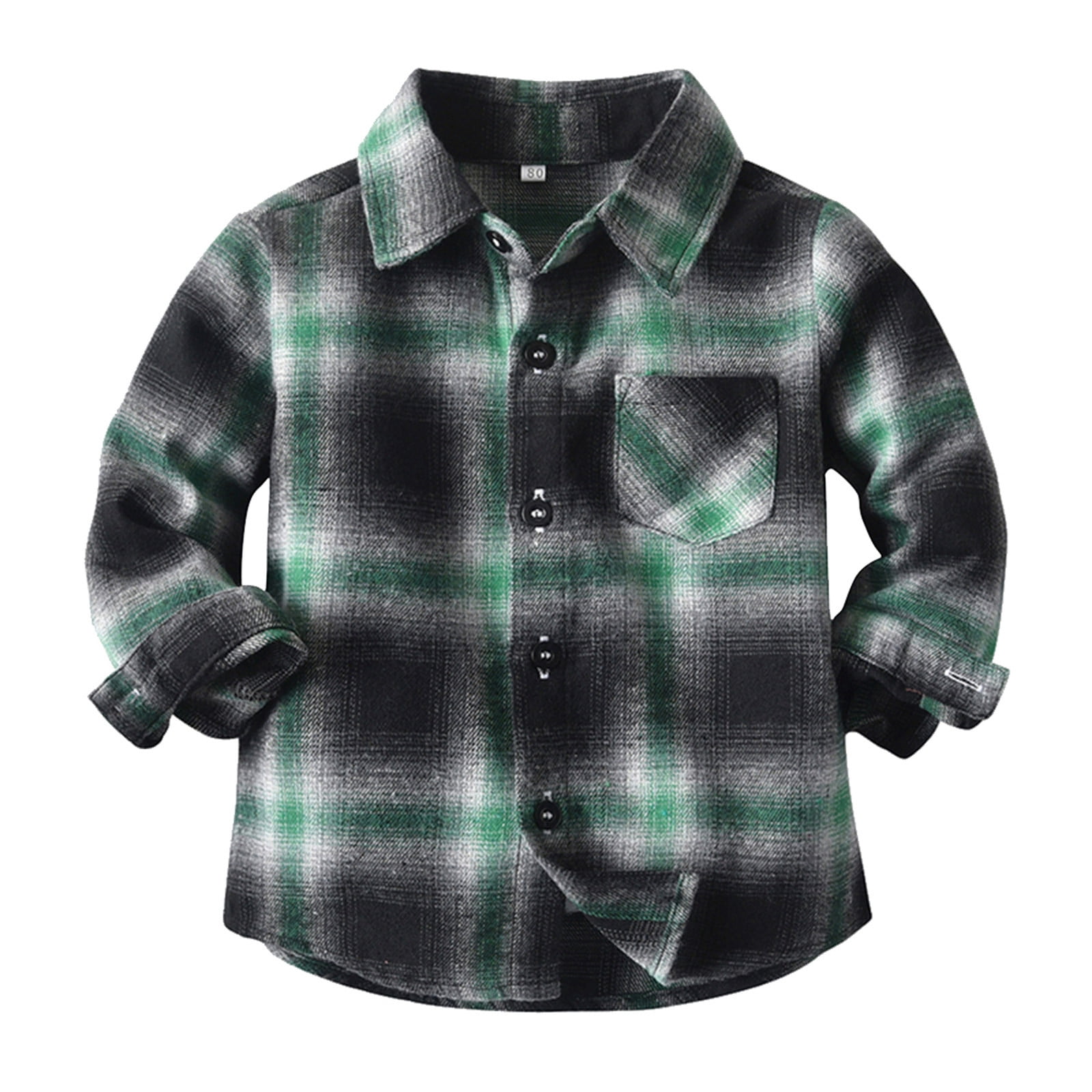 TOWED22 Newborn Boy Girl Buffalo Plaid Flannel Shirt Hoodie Toddler ...