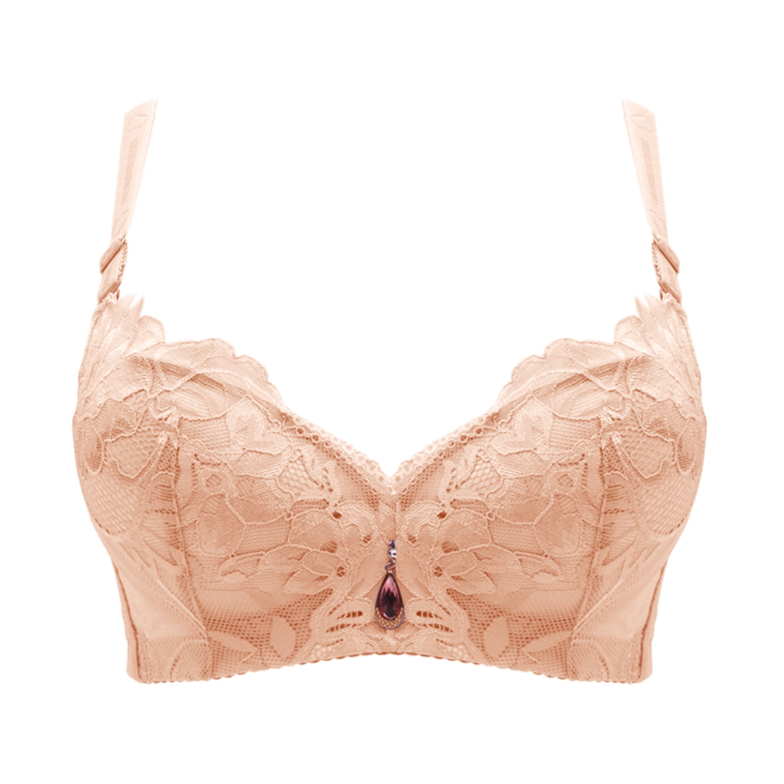 TOWED22 Plus Size Bras,Women's Lace Bralette Cami Lightly Padded Plunge Bra Wireless Longline ...