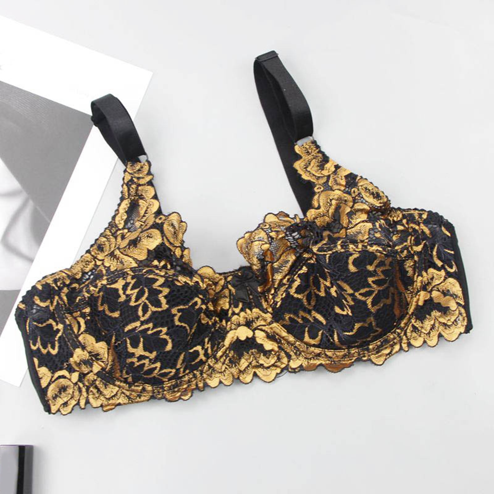 TOWED22 Plus Size Bras,Women's Lace Bralette Halter High Neck Wireless ...