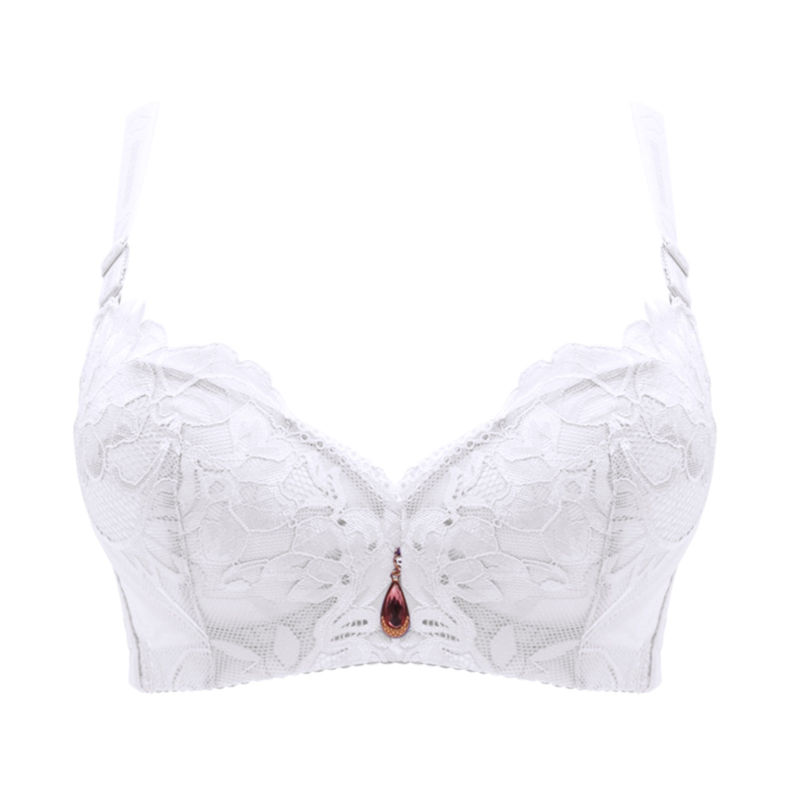 TOWED22 Plus Size Bras for Women,Women's Push Up Bra Racerback Front Closure Bras Lace Padded ...