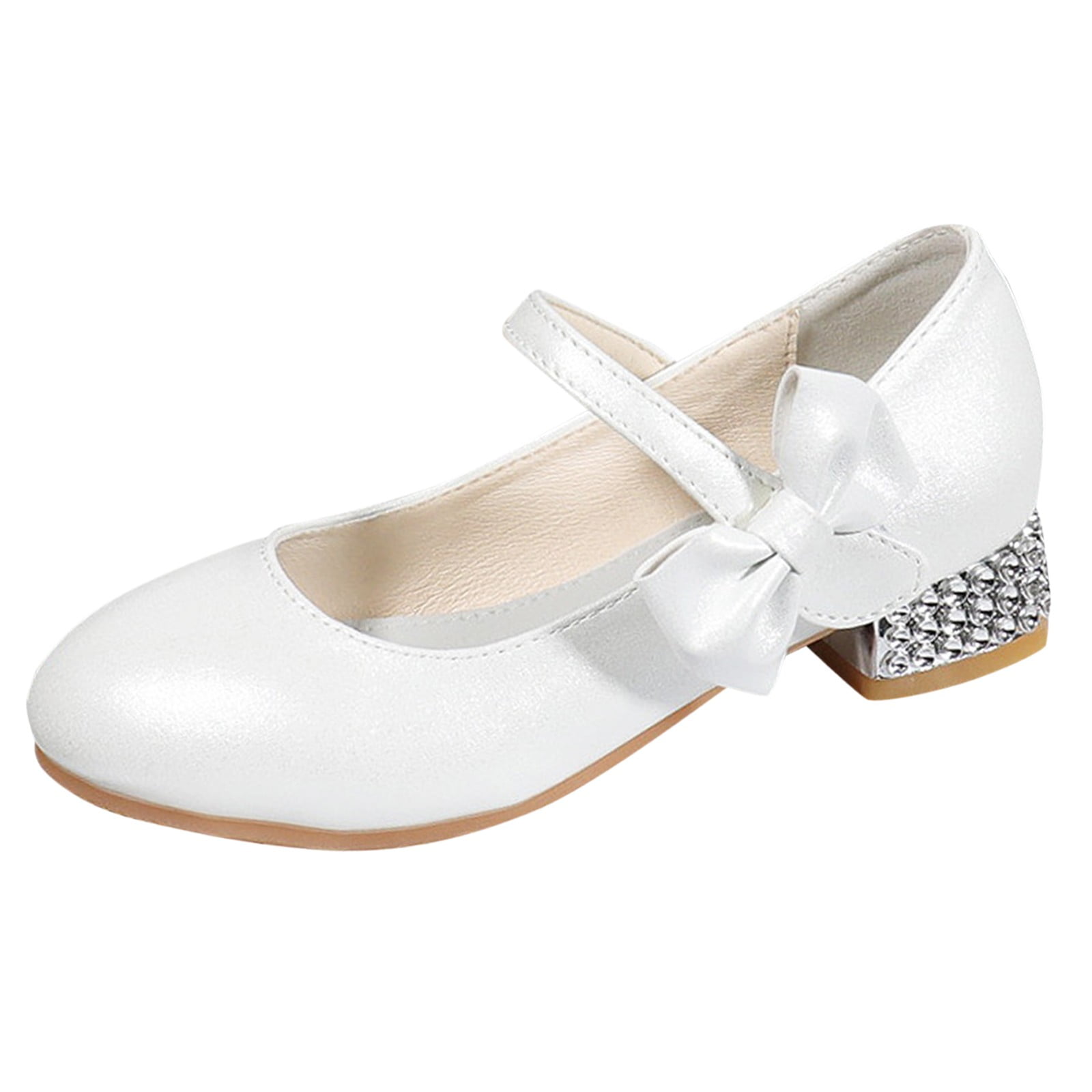 TOWED22 Princess Shoes for Girls, Girls Dress Shoes Low Heel Flower ...