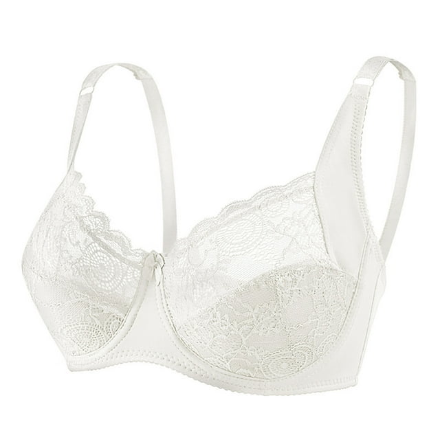 TOWED22 Push Up Bras for Women,Women's Non Padded Lace Full Coverage Underwire Plus Size Bra ...