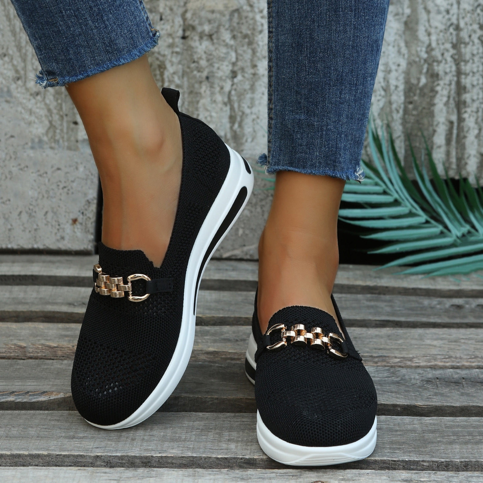 TOWED22 Shoes for Women Breathable Soft Slip On Sneakers Comfort Mesh ...