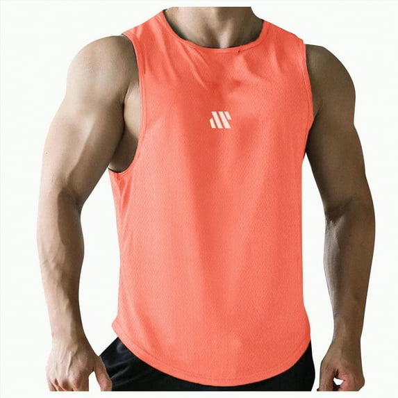 TOWED22 Tank Tops Men Tank Tops Summer Beach Crew Sleeveless Printed ...