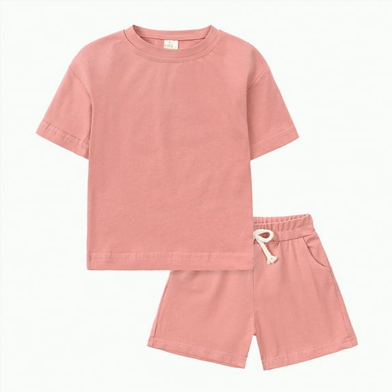 TOWED22 Toddler Baby Boy Girl Summer Clothes Checkerboard Print Short ...