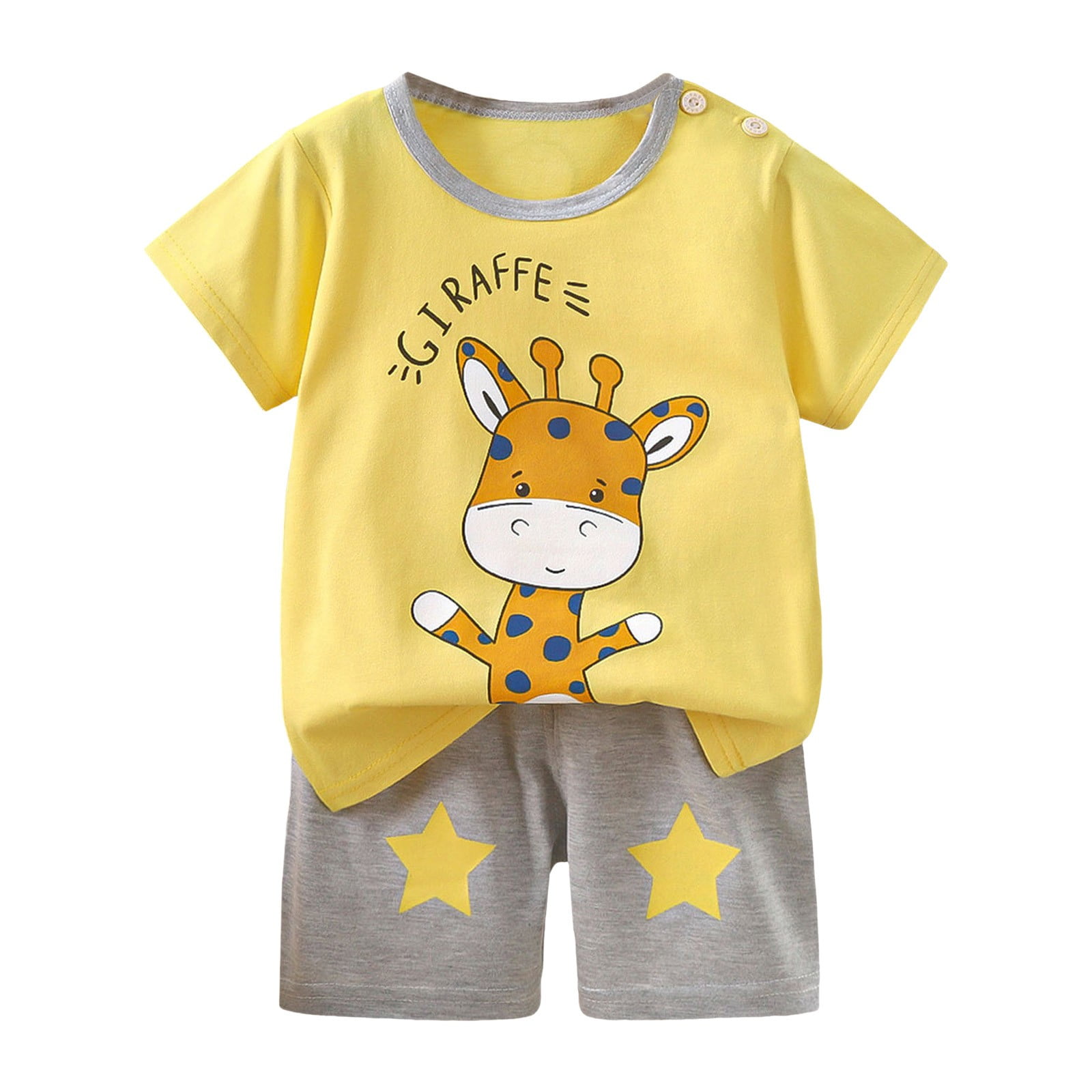 TOWED22 Toddler Baby Boy Summer Clothes Letter Print Short Sleeve Shirt ...