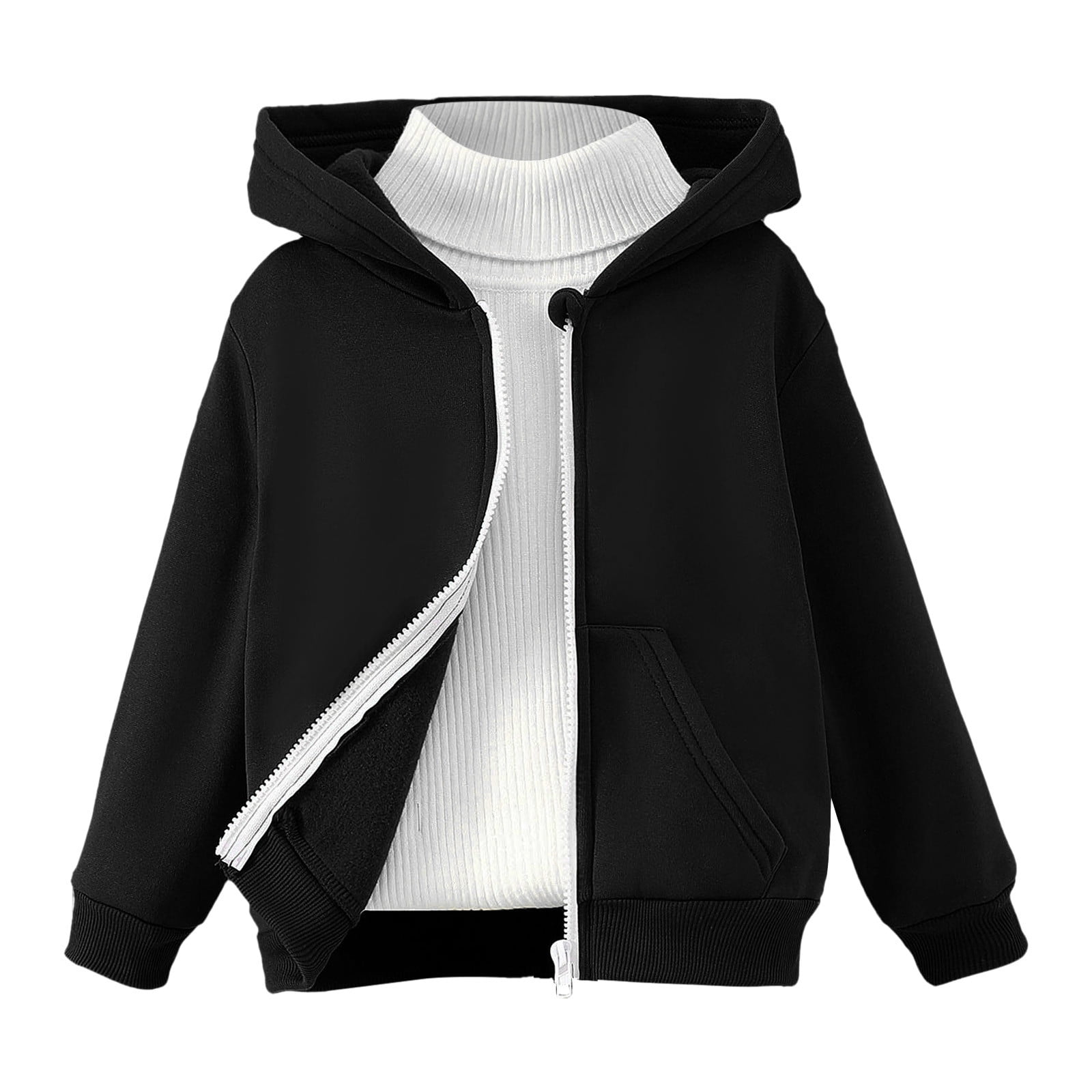 TOWED22 Toddler Boys Full Zip Hoodies Long Sleeve Zip Up Hoodie Sweatshirt with Pocket Kids ...