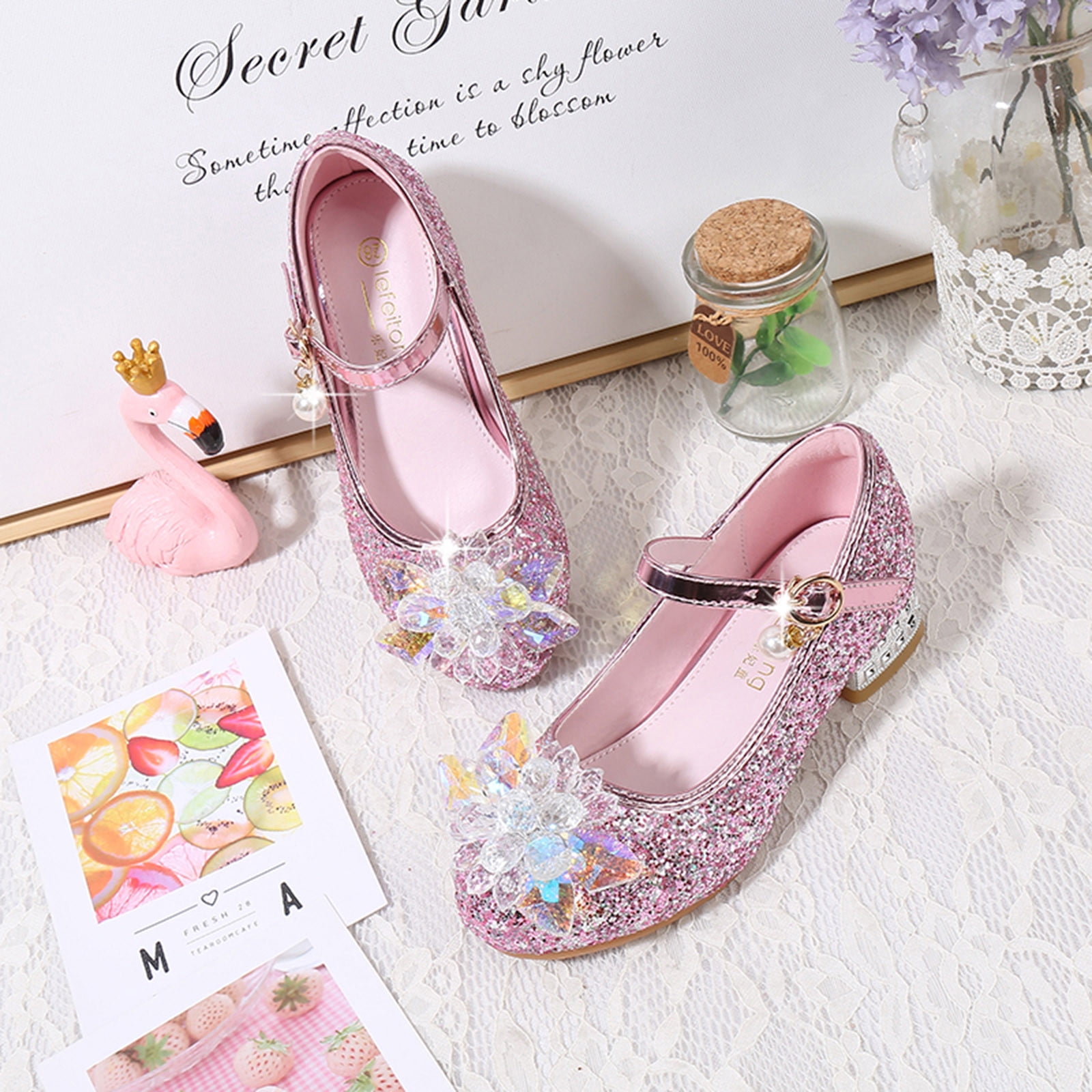 TOWED22 Toddler Girl Sandals Toddler Little Kid Girls Dress Pumps Glitter Sequins Princess ...