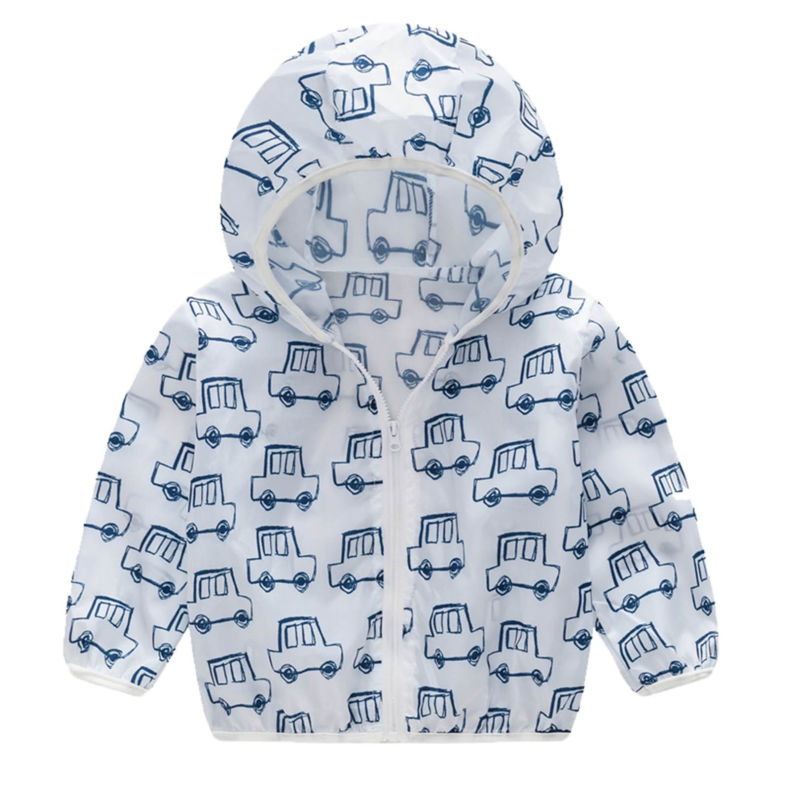 TOWED22 Toddler Kids Baby Boys Girls Windproof Hooded Zipper Cartoon Printing Jacket Coat Hoodie ...