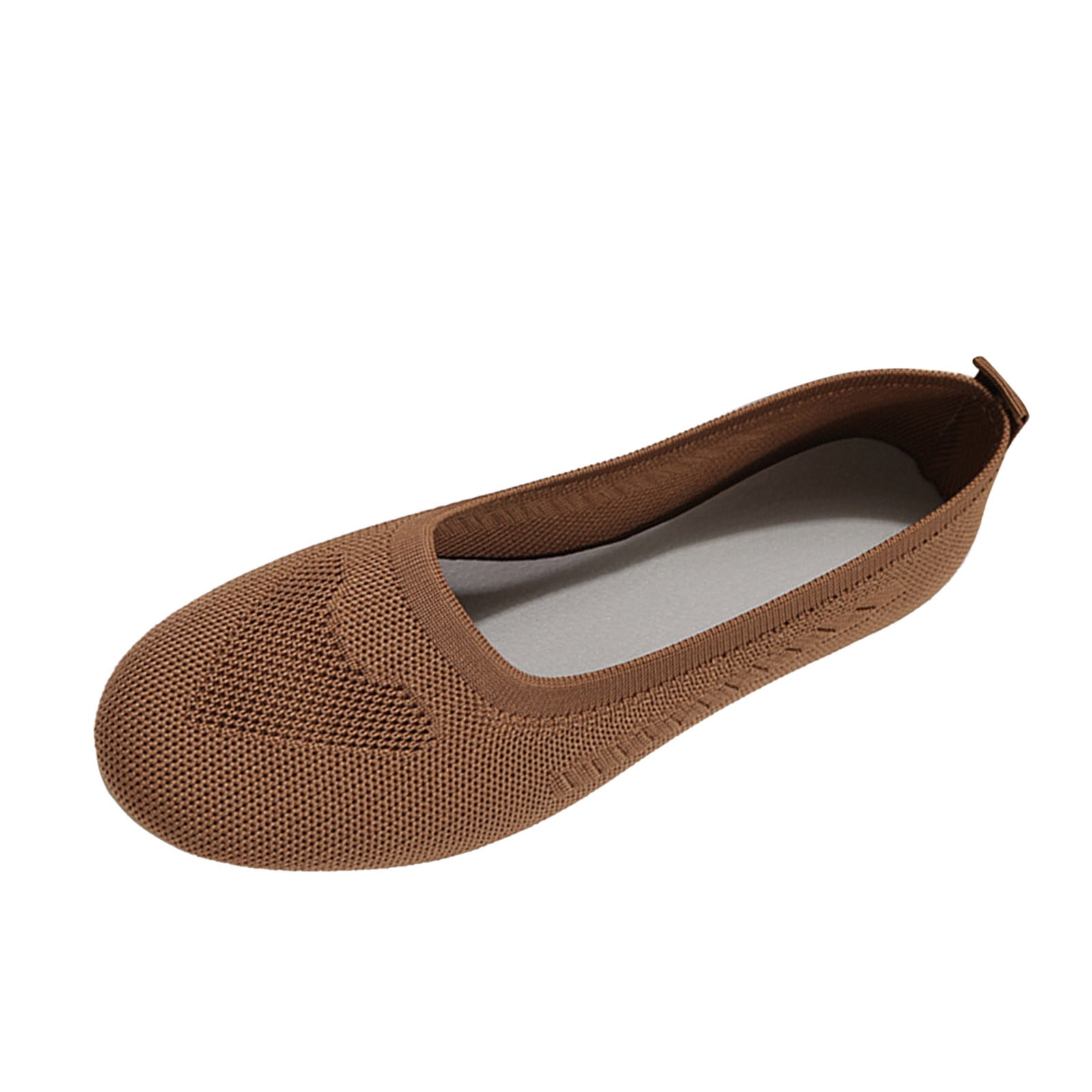 TOWED22 Women's Wide Width Flats Shoes, Knitted Plus Size Breathable ...