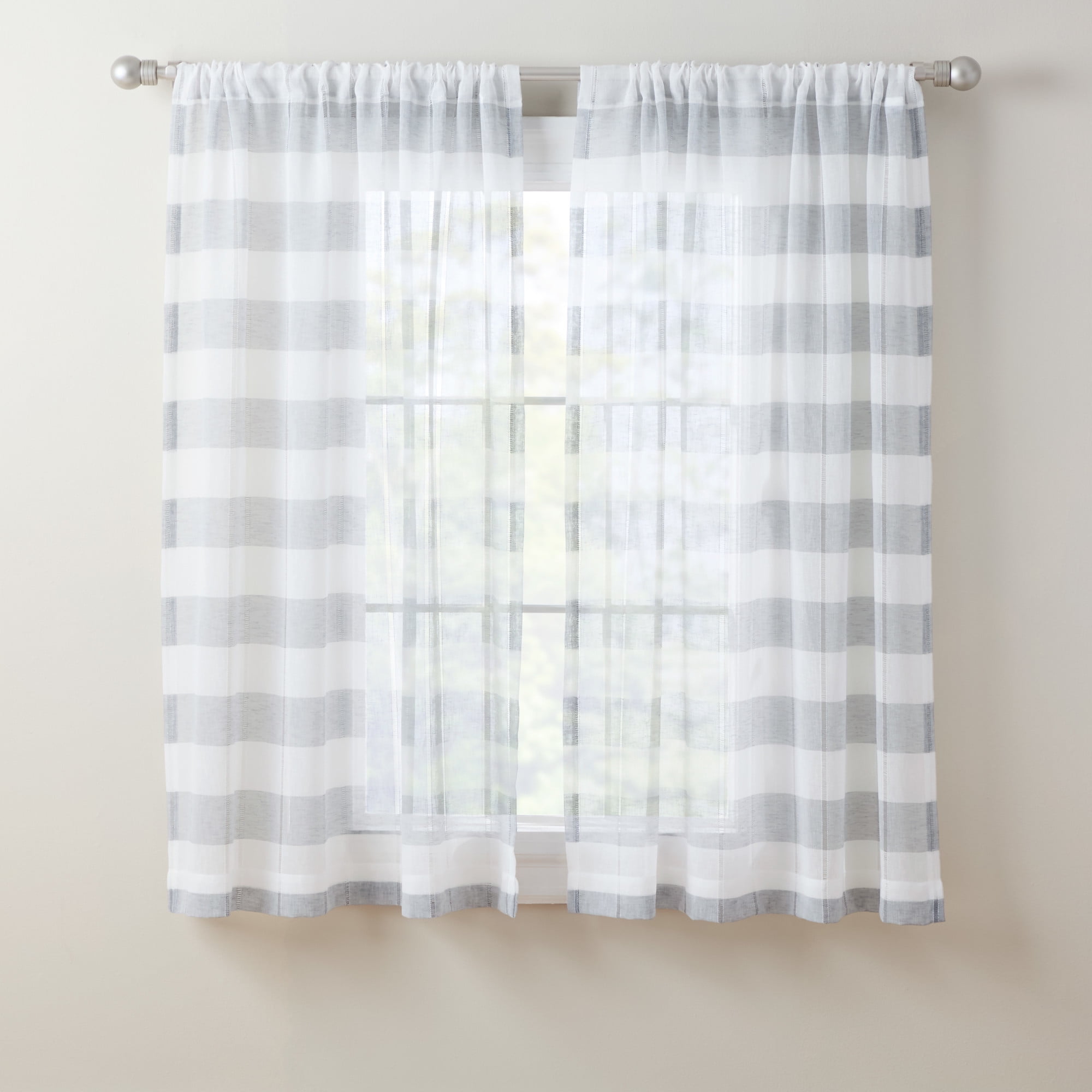 TOWN & COUNTRY BASICS Pax Semi-Sheer Stripe, Light Filtering Indoor ...