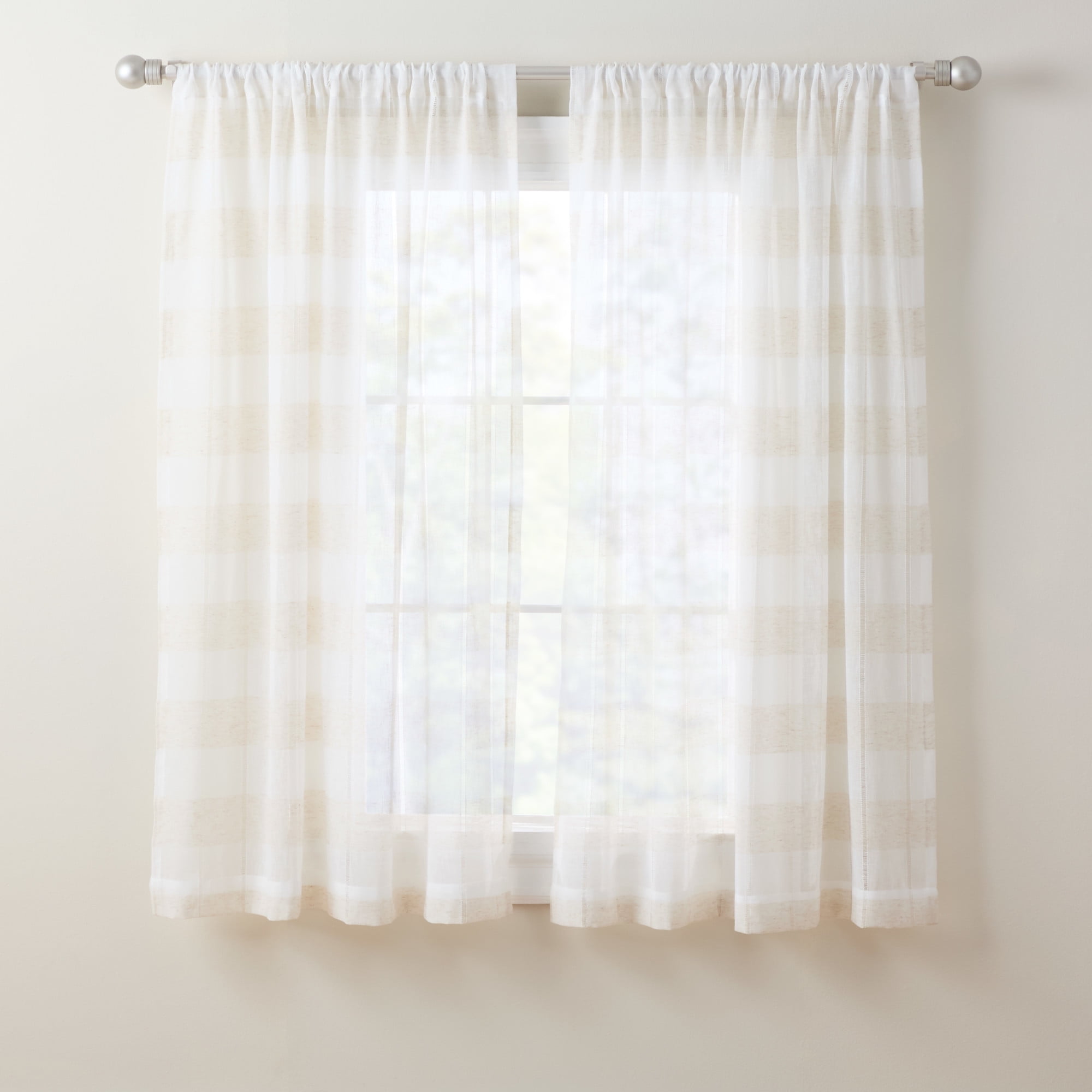 TOWN & COUNTRY BASICS Pax Semi-Sheer Stripe, Light Filtering Indoor ...