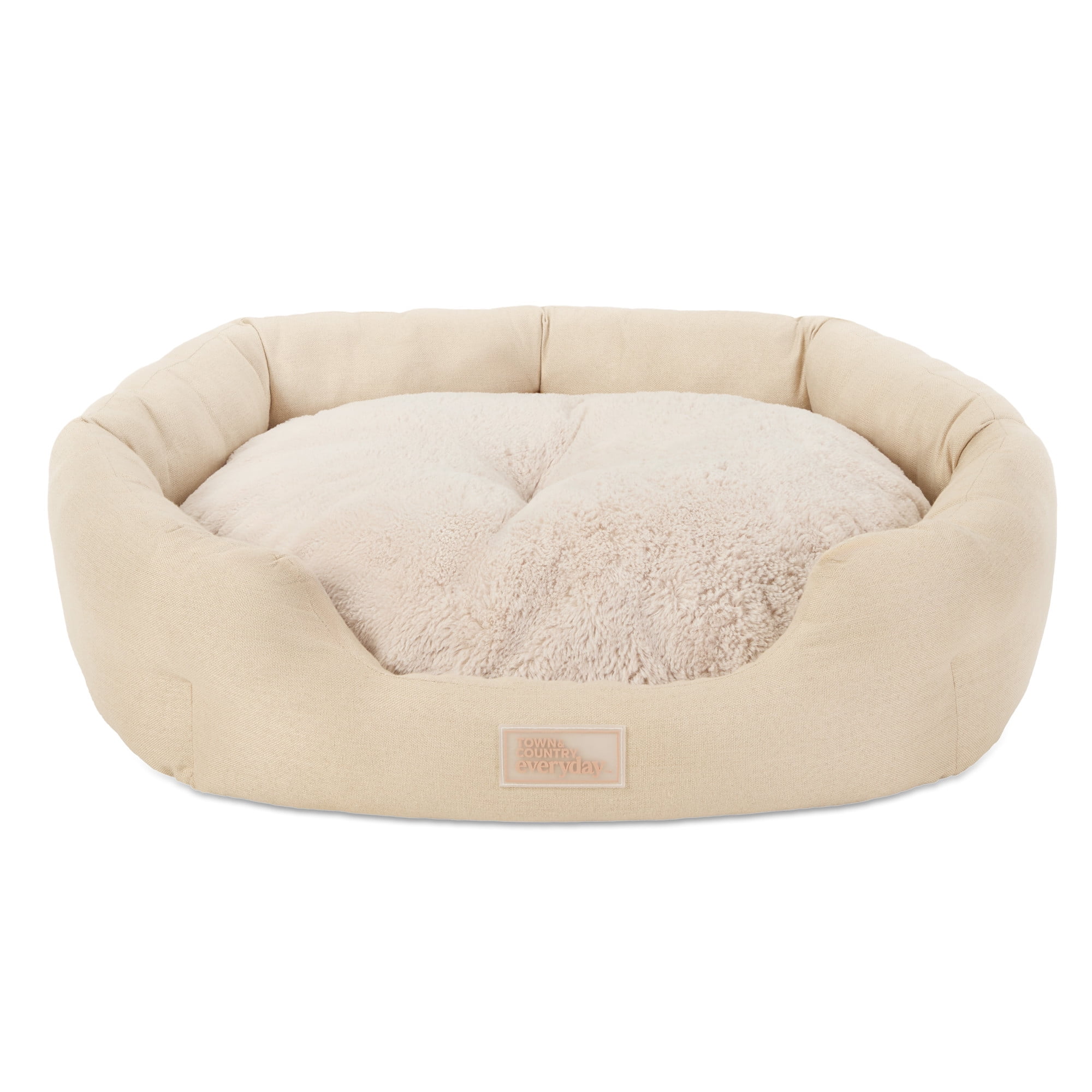 TOWN & COUNTRY EVERYDAY CuddleTown Faux Linen Comfy Cozy Cuddler Pet ...