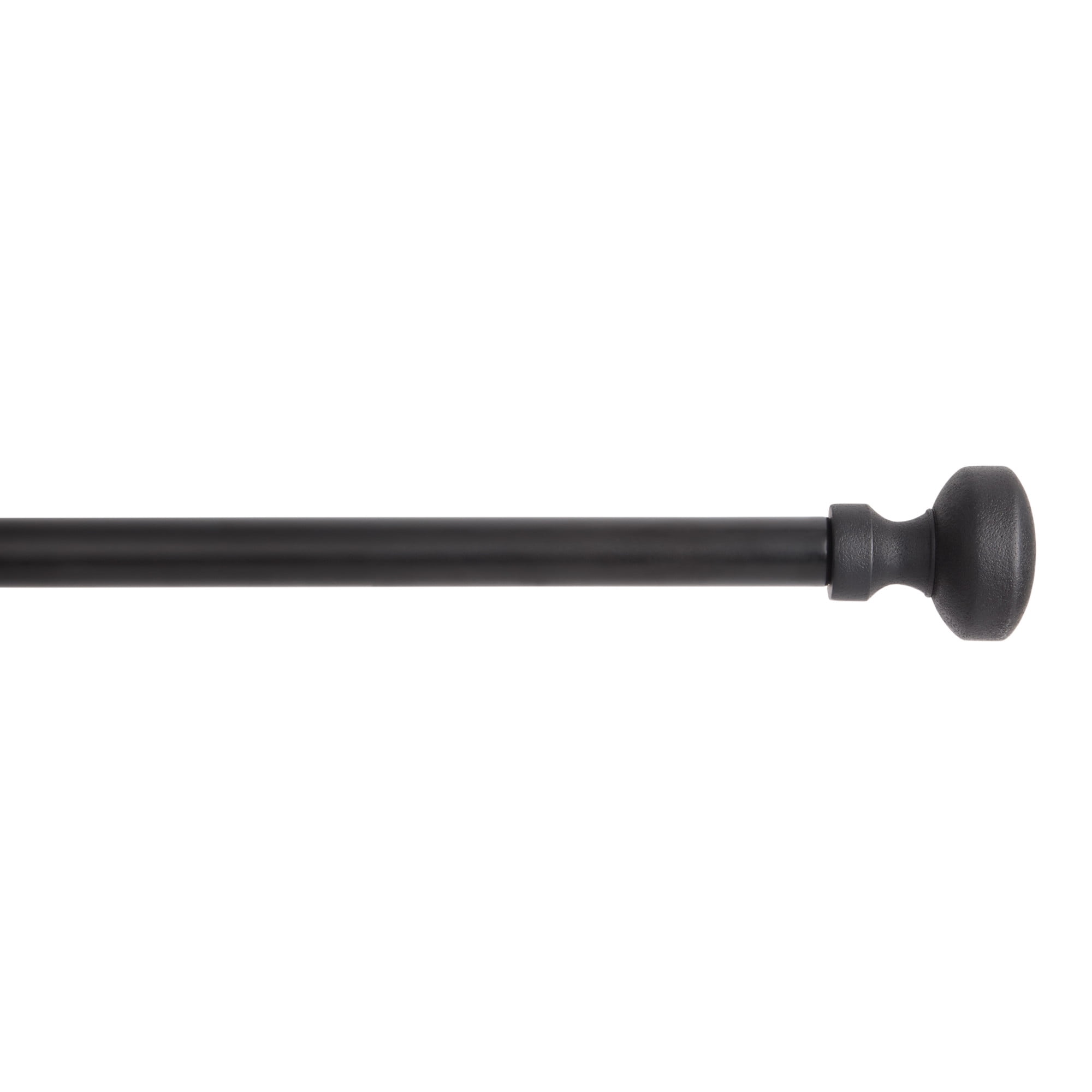 TOWN & COUNTRY EVERYDAY Modern Rounded Cap Single Indoor Curtain Rod ...