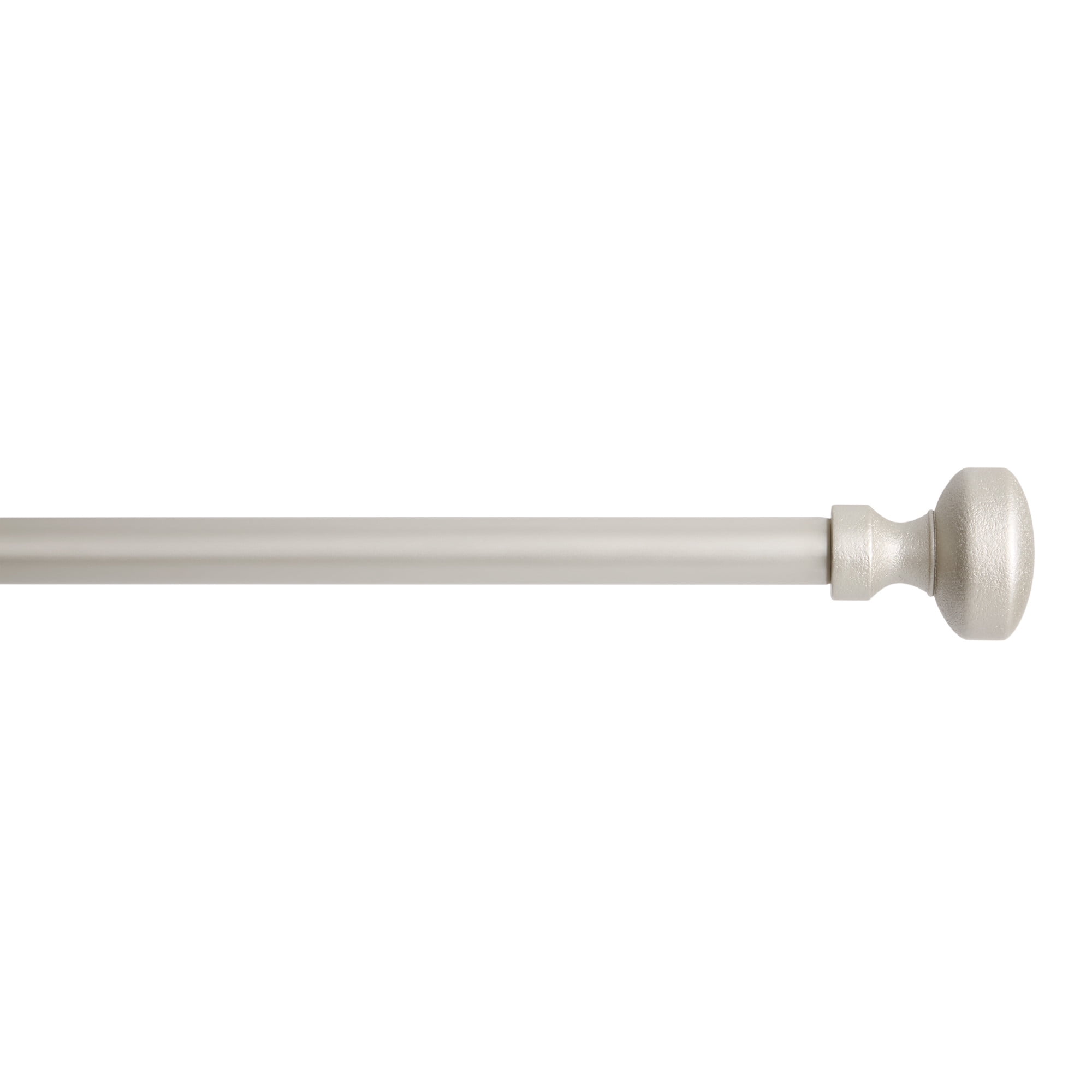 TOWN & COUNTRY EVERYDAY Modern Rounded Cap Single Indoor Curtain Rod ...