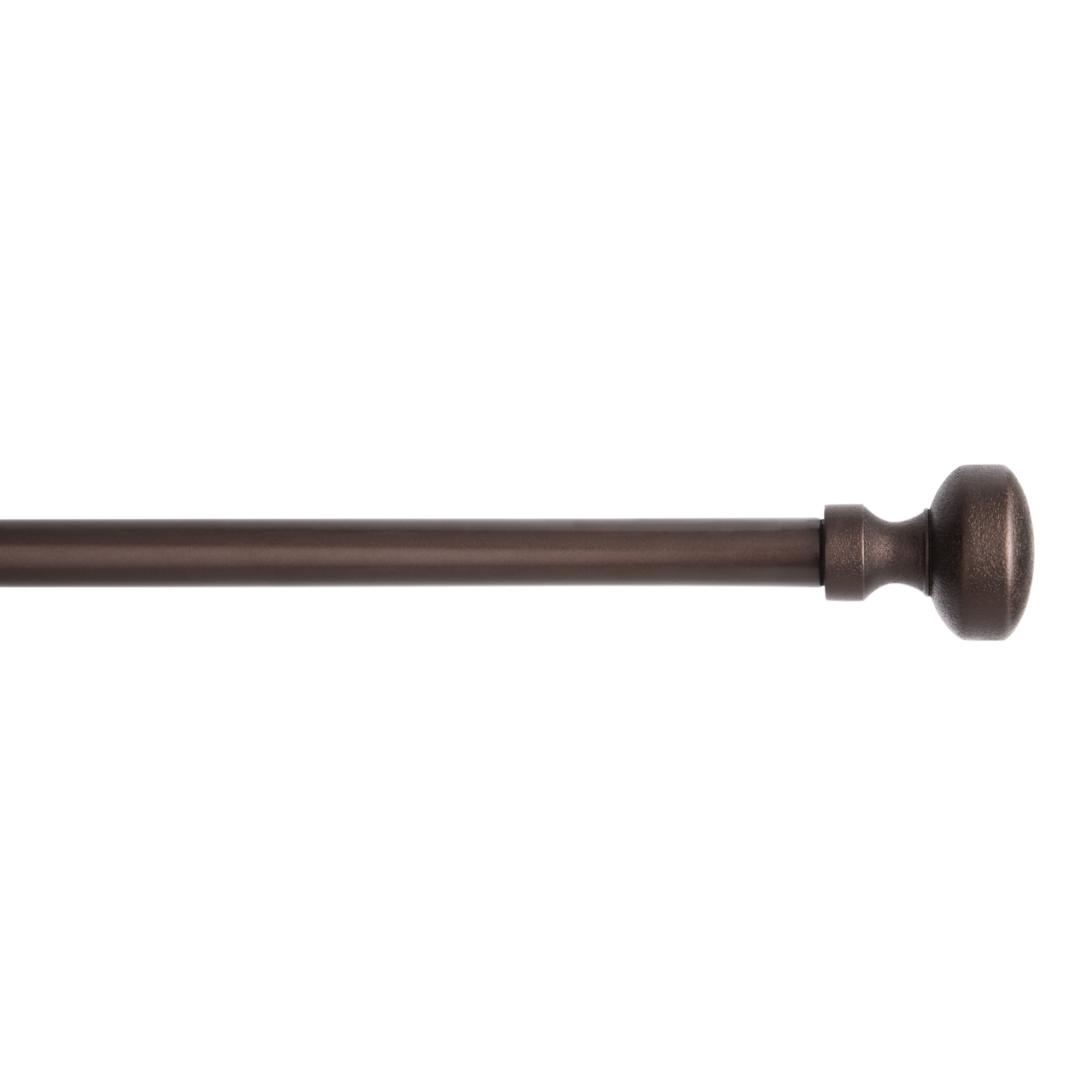 TOWN & COUNTRY EVERYDAY Modern Rounded Cap Single Indoor Curtain Rod ...