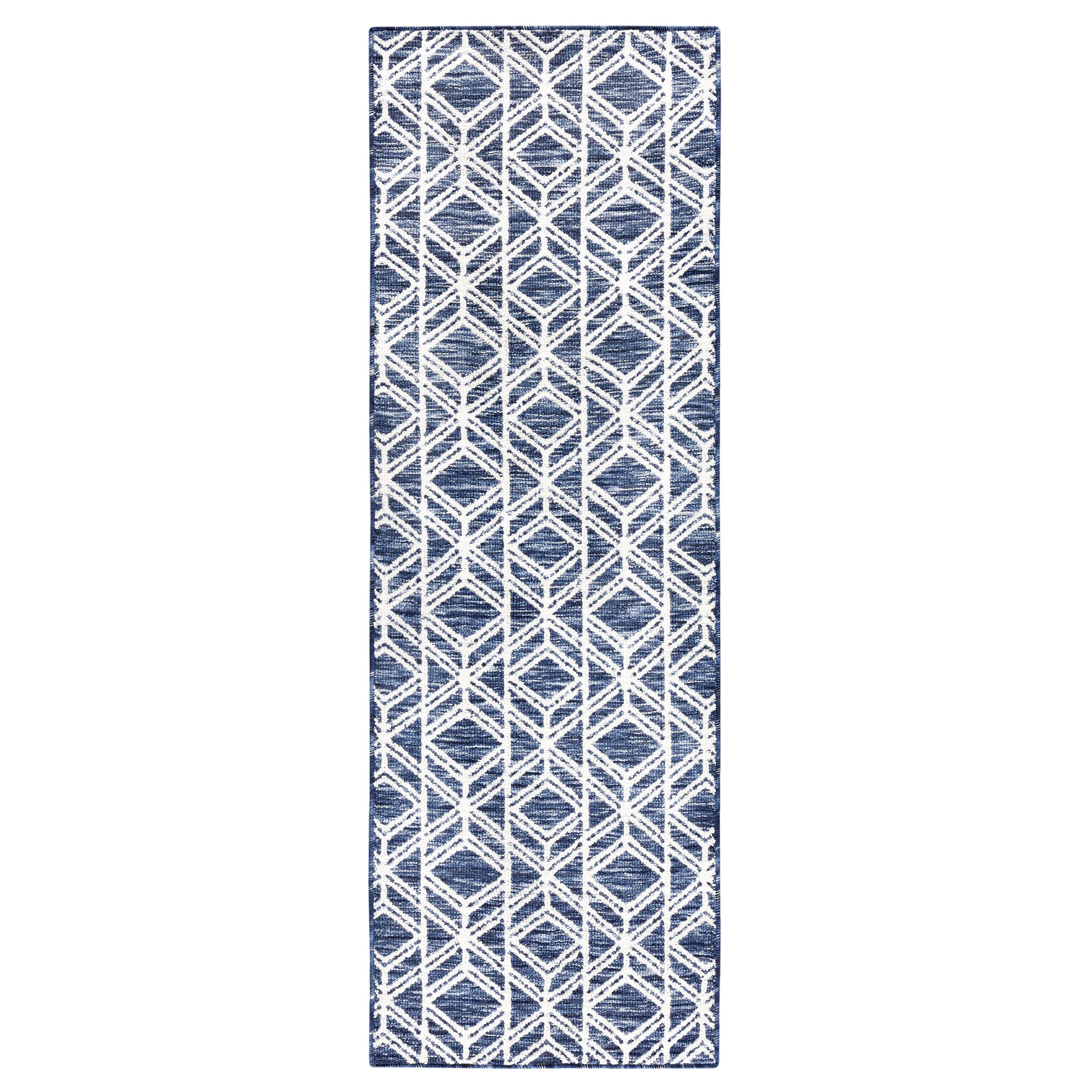 Town & Country Walker Everwash Machine Washable Decorative Rug Navy ...