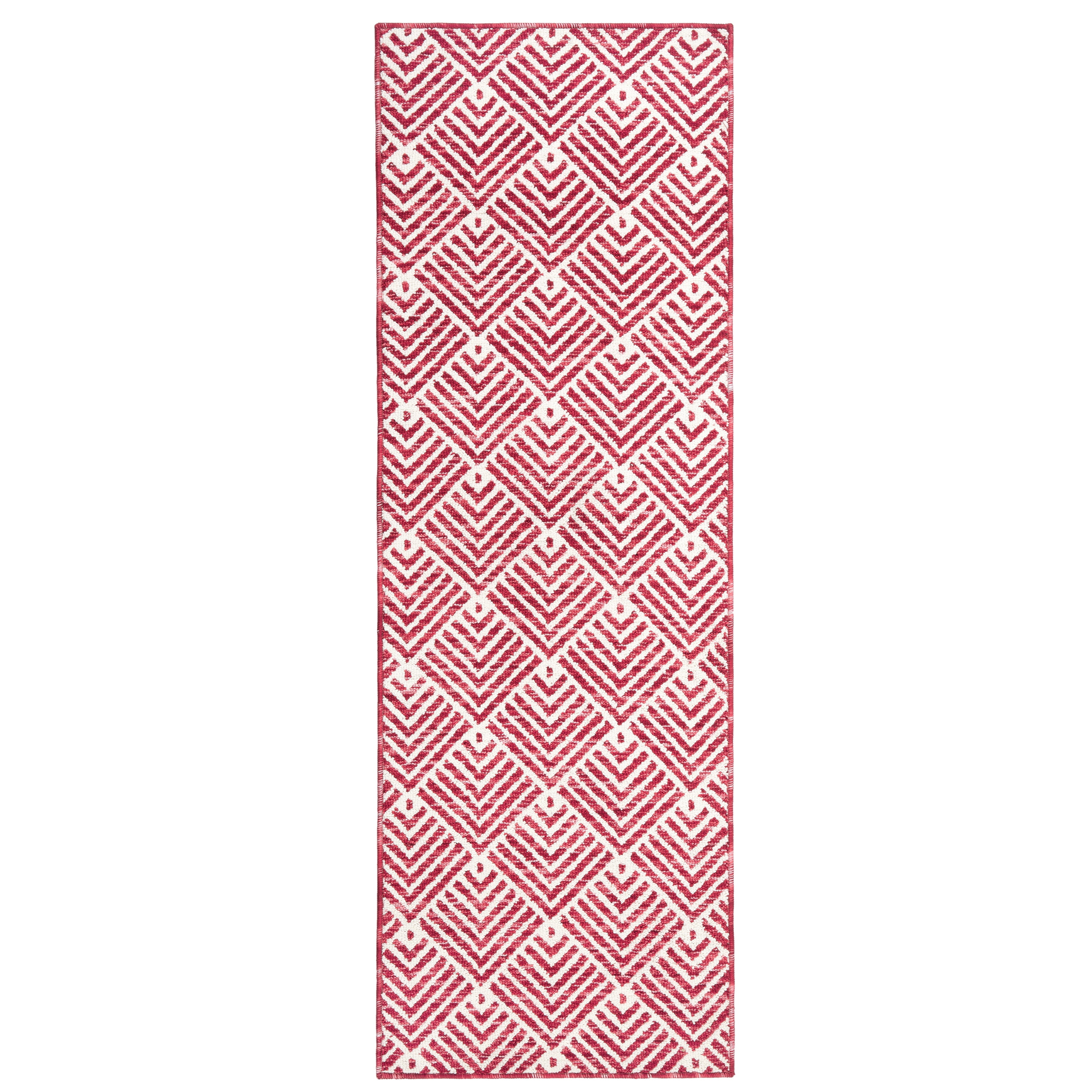Town & Country Walker Everwash Red Tufted Machine Washable Rug 24x72 ...