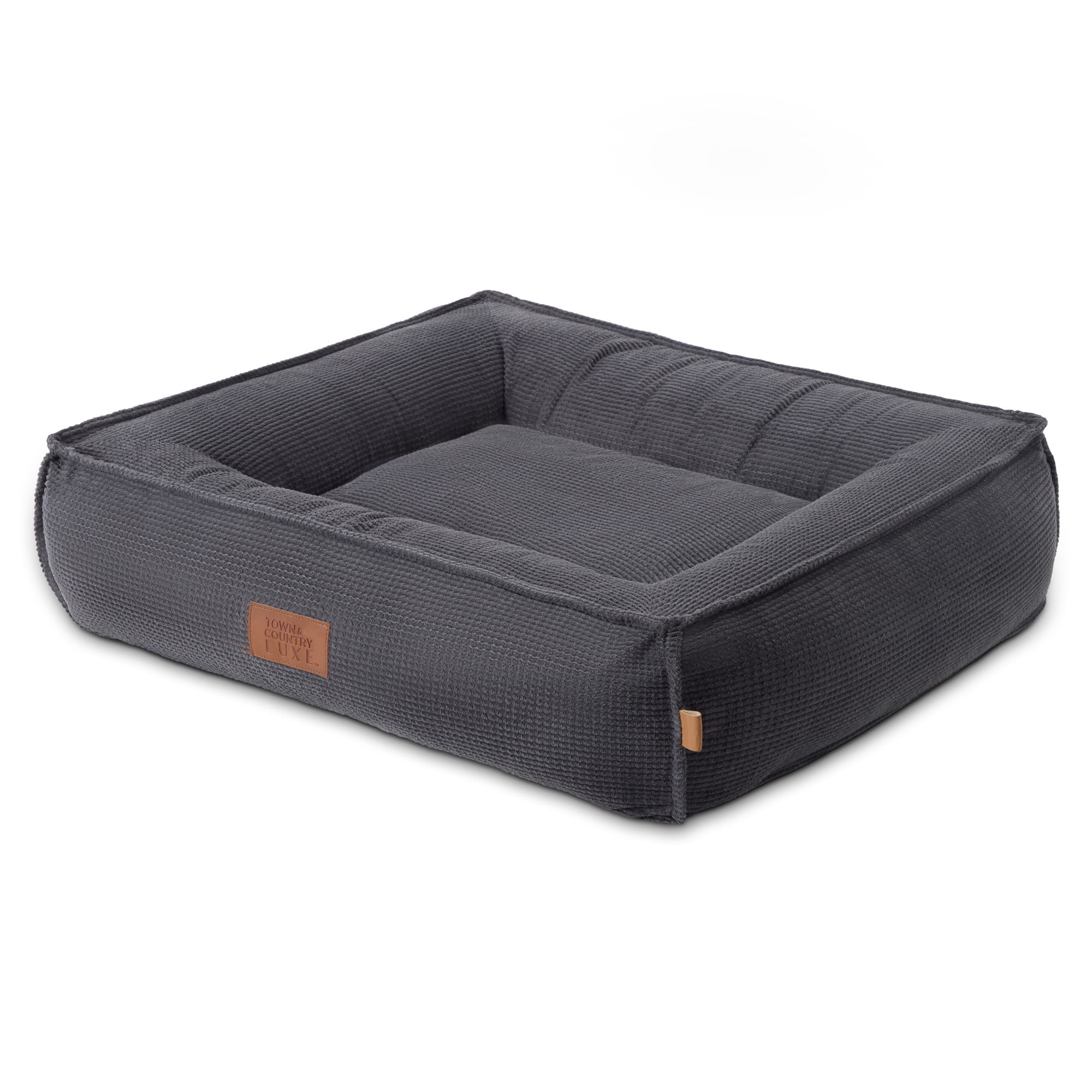 TOWN & COUNTRY LUXE CuddleTown Cozy Bolster Pet Bed, Ribbed Corduroy ...