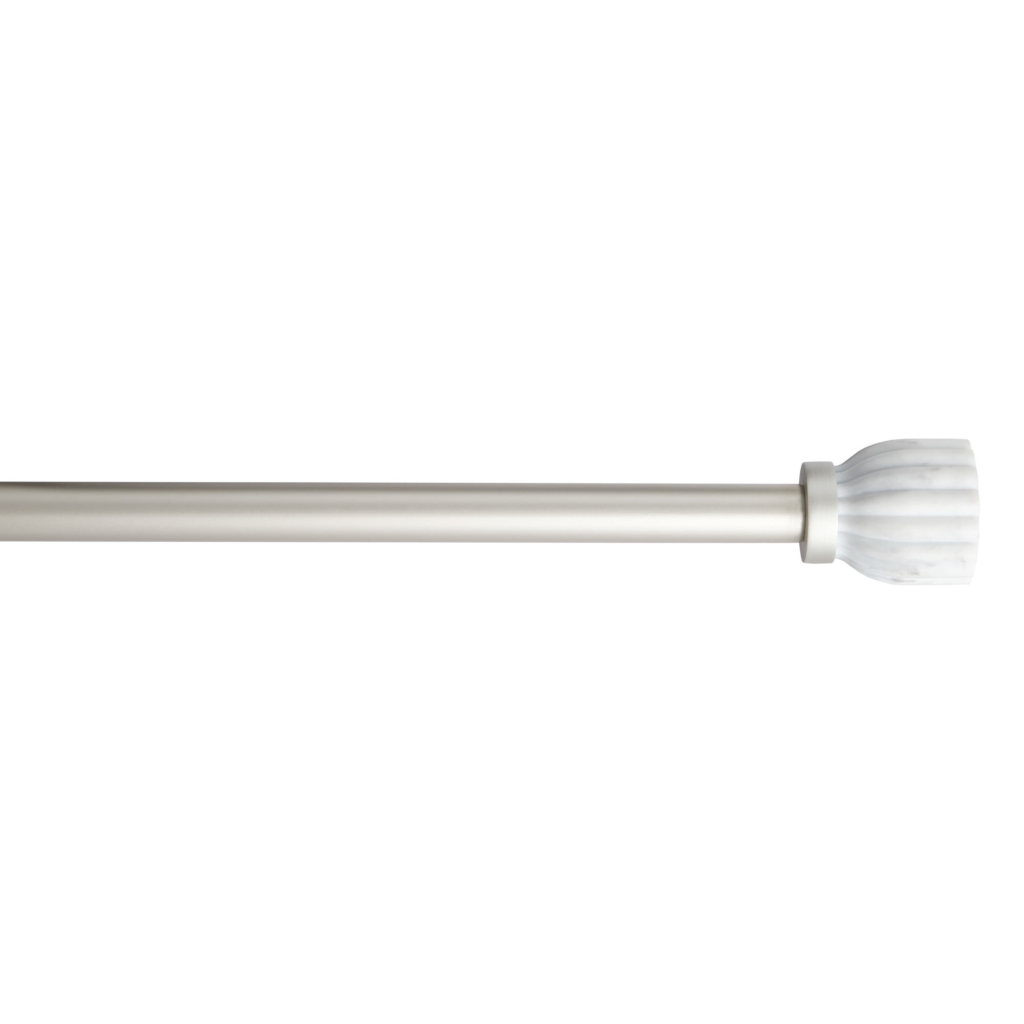 TOWN & COUNTRY LUXE Marbled Flute Single Indoor Curtain Rod and Finial ...