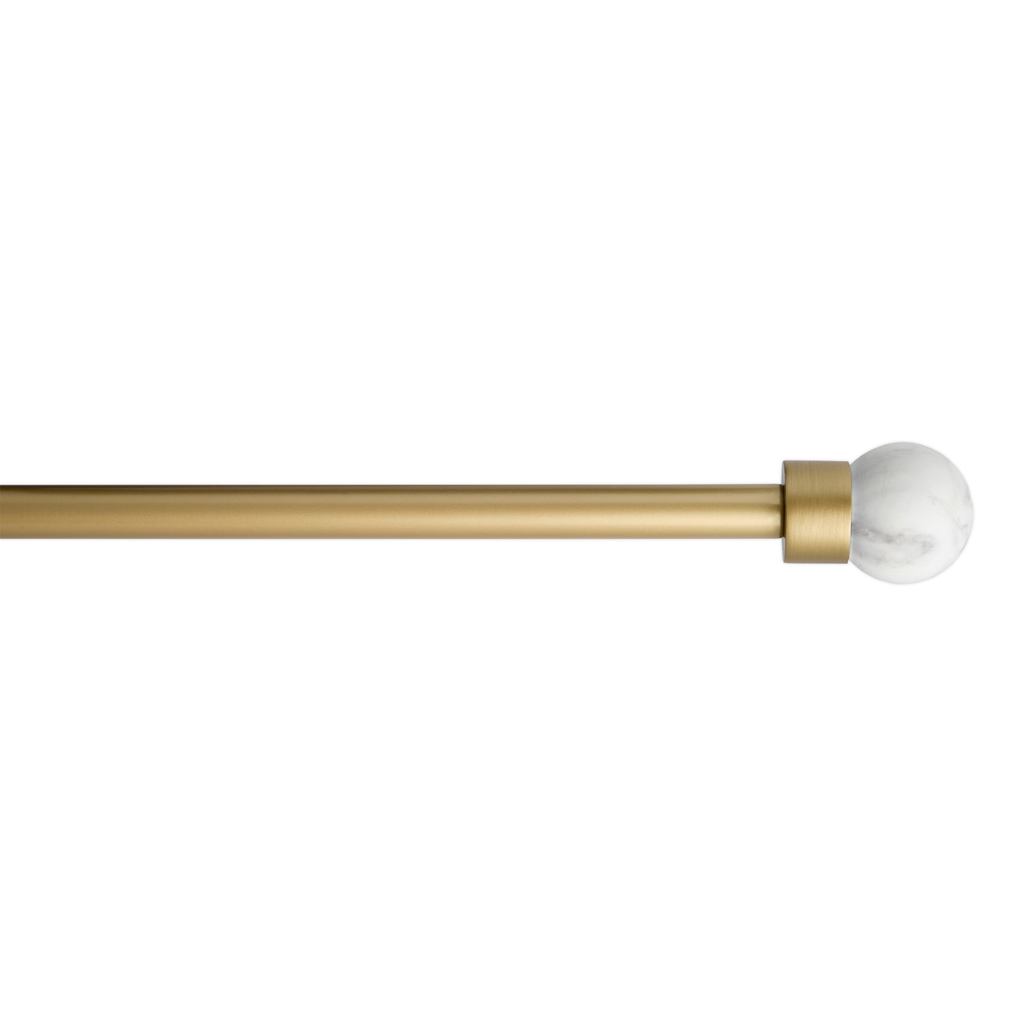 Town & Country Luxe Marbled Sphere Curtain Rod Set, Matte Gold ...