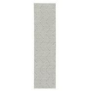 SAFAVIEH Micro-Loop Braylon Floral Runner Rug, Ivory/Navy, 2'3" x 7 ...