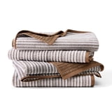 TOWN & COUNTRY PLAY 4-Piece Striped Reversible Terry Brights Bath Towel ...