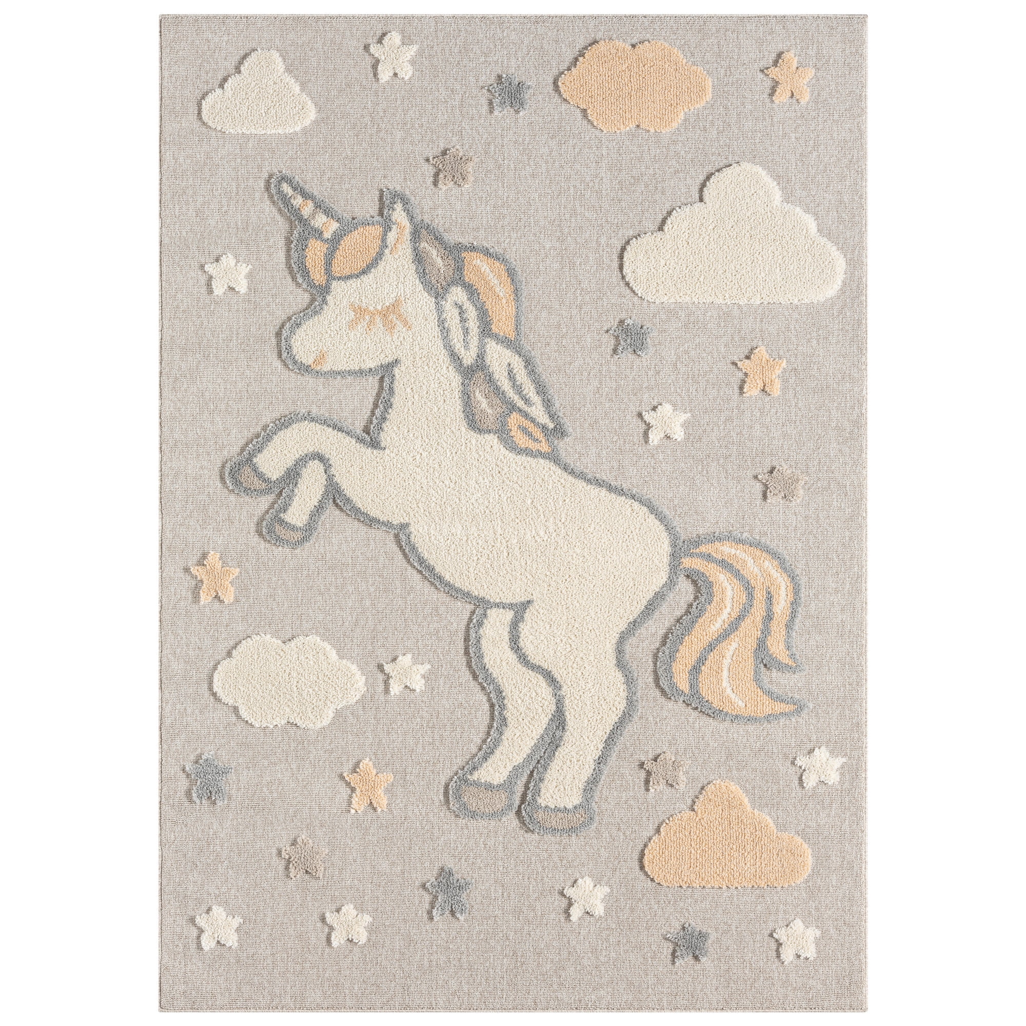 TOWN & COUNTRY PLAY Starlight Unicorn Dream Kids Area Rug, Soft & Plush ...