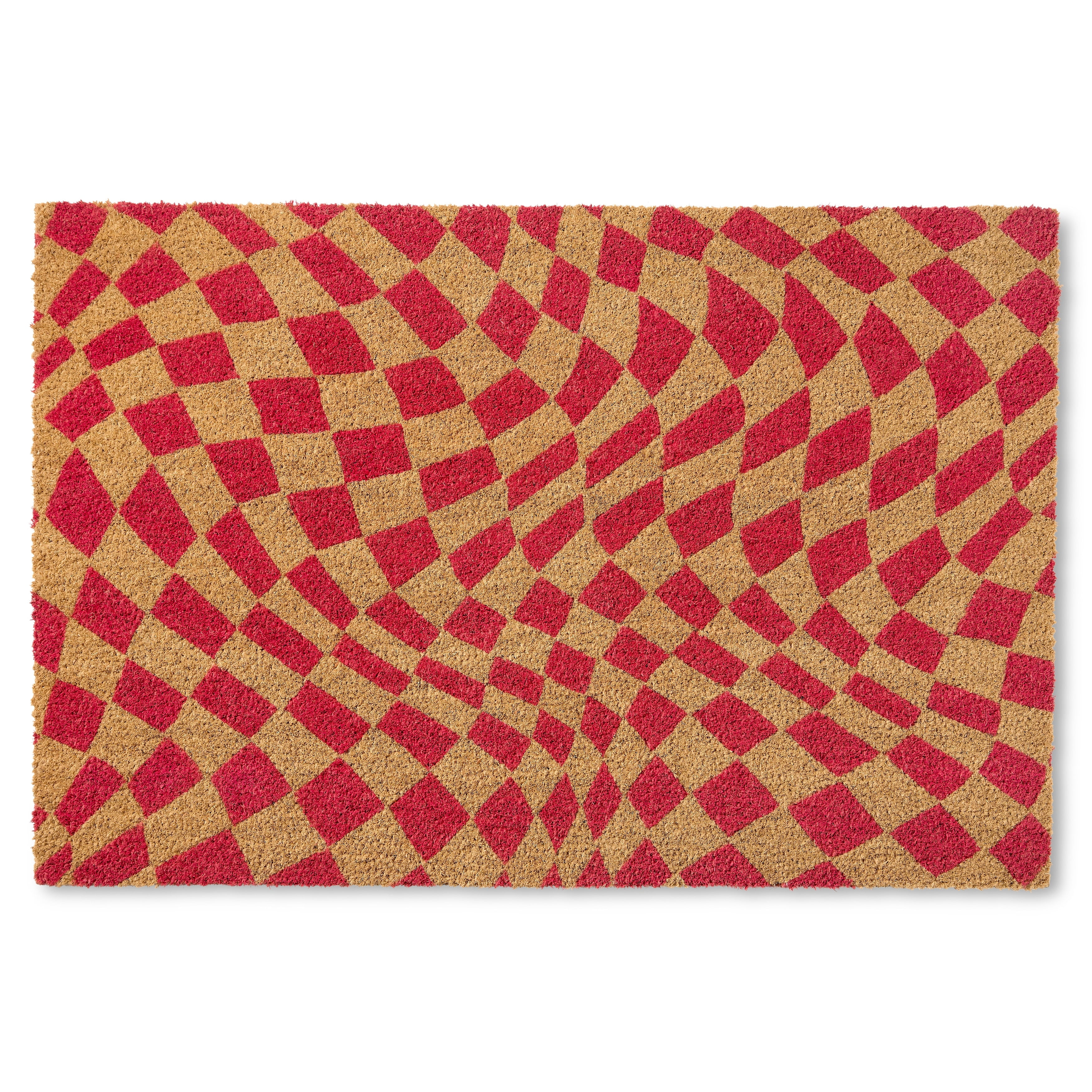 TOWN & COUNTRY TERRA Emmett Groovy Checkerboard Outdoor Door Mat ...