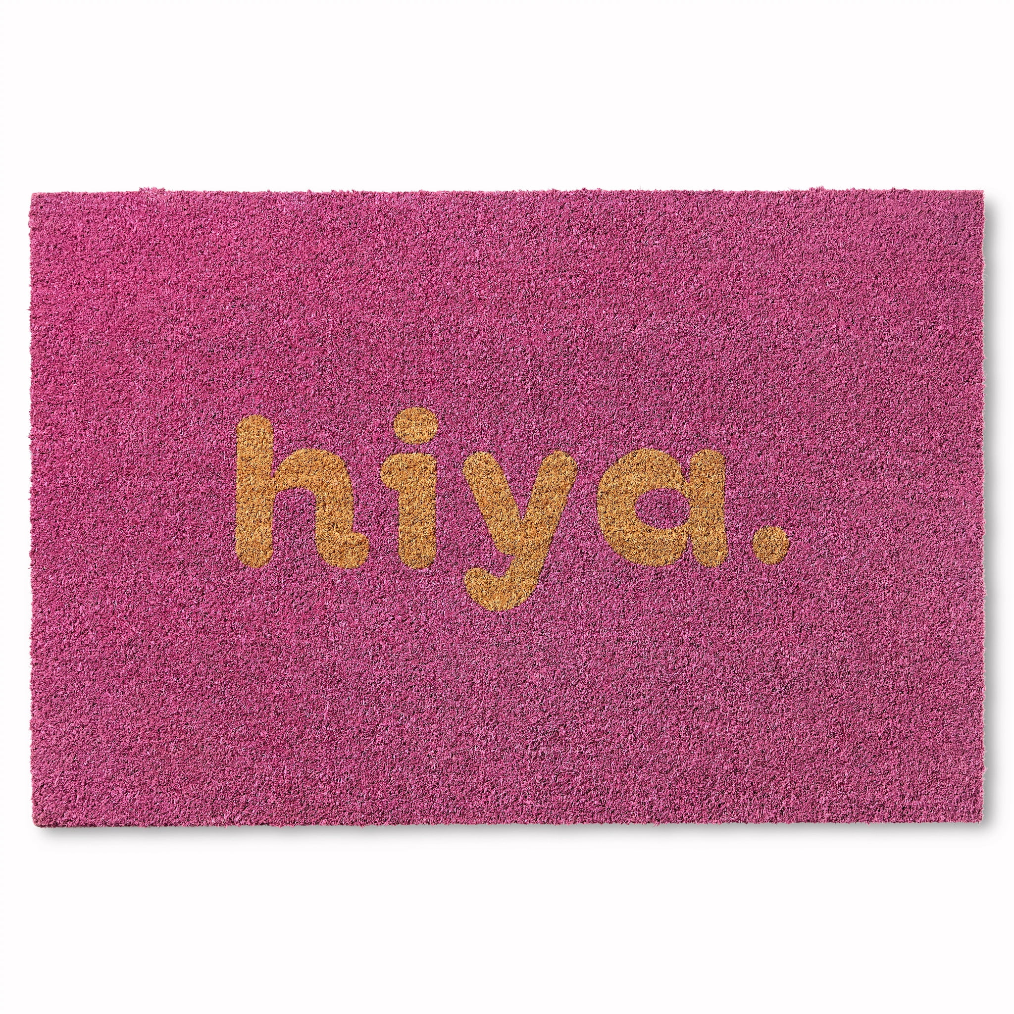 TOWN & COUNTRY TERRA Hiya Painted Welcome Coir Door Mat Non-Slip ...