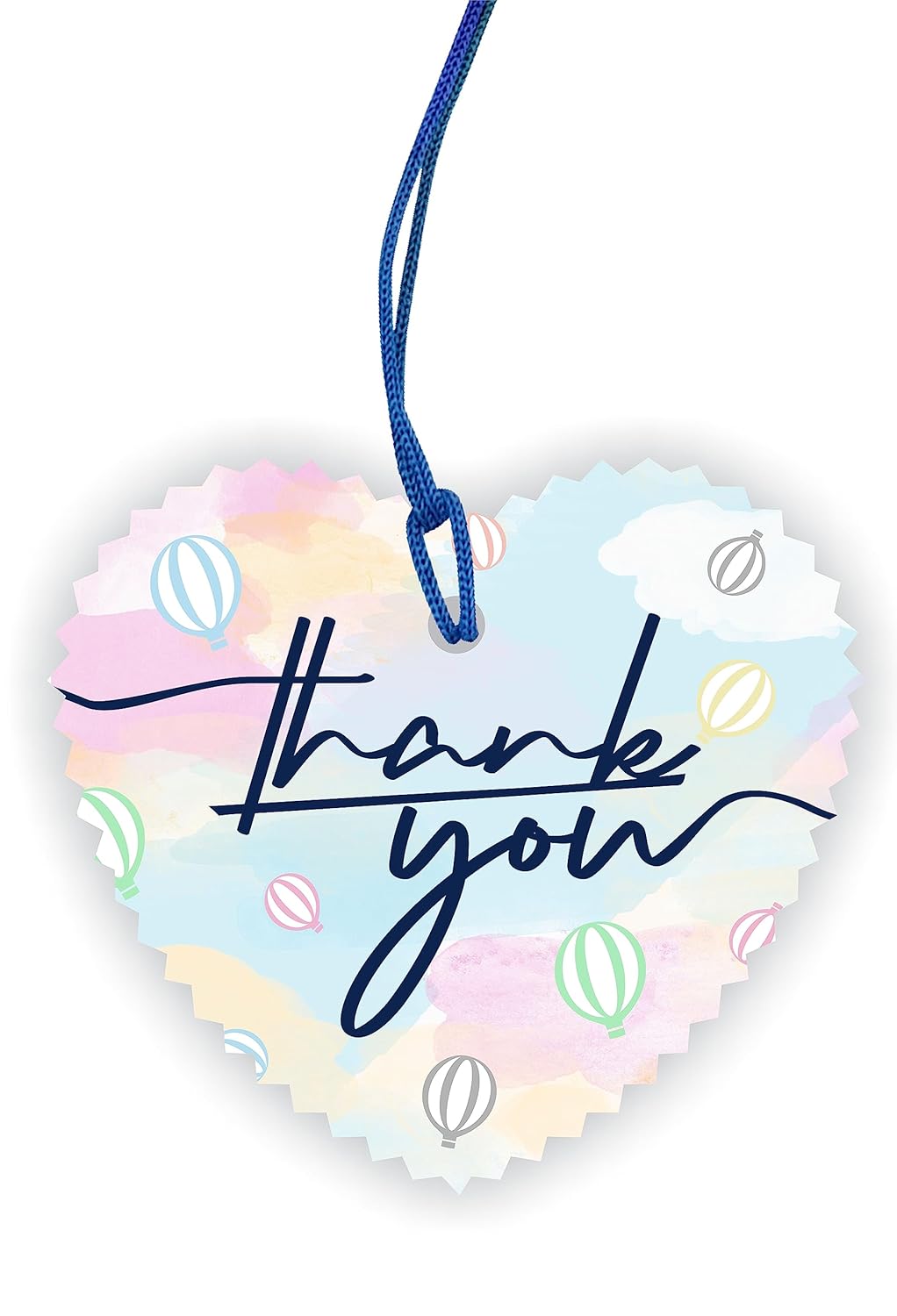 TOWNBUS Thank You Hang Tags with PreCut Unique Multi Colour String for ...