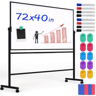 VUSIGN Large 48''x36'' Mobile Magnetic Double-Sided Reversible ...
