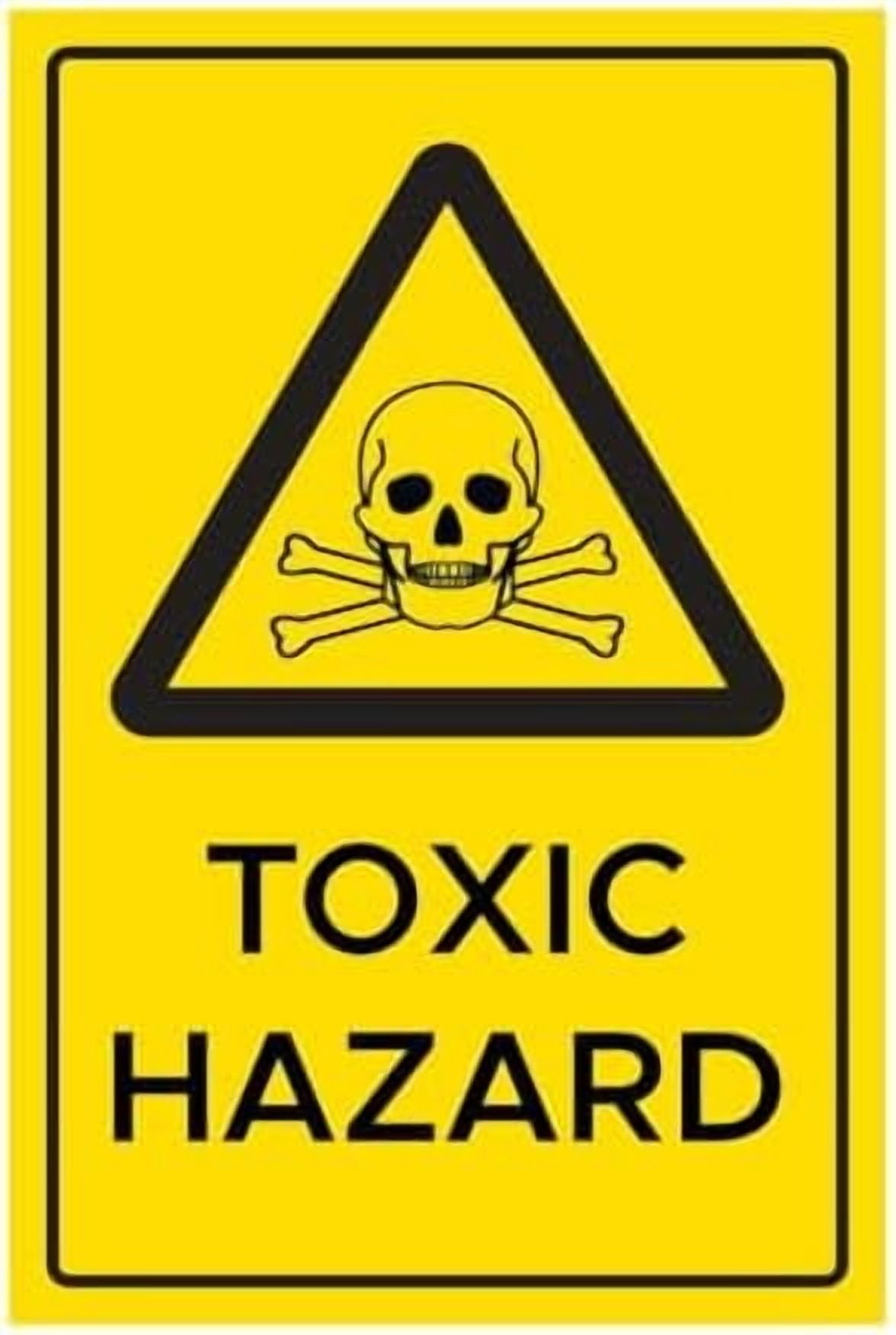 TOXIC HAZARD Sign Hazard Metal Tin Sign 8 x 12 inch for Industrial ...